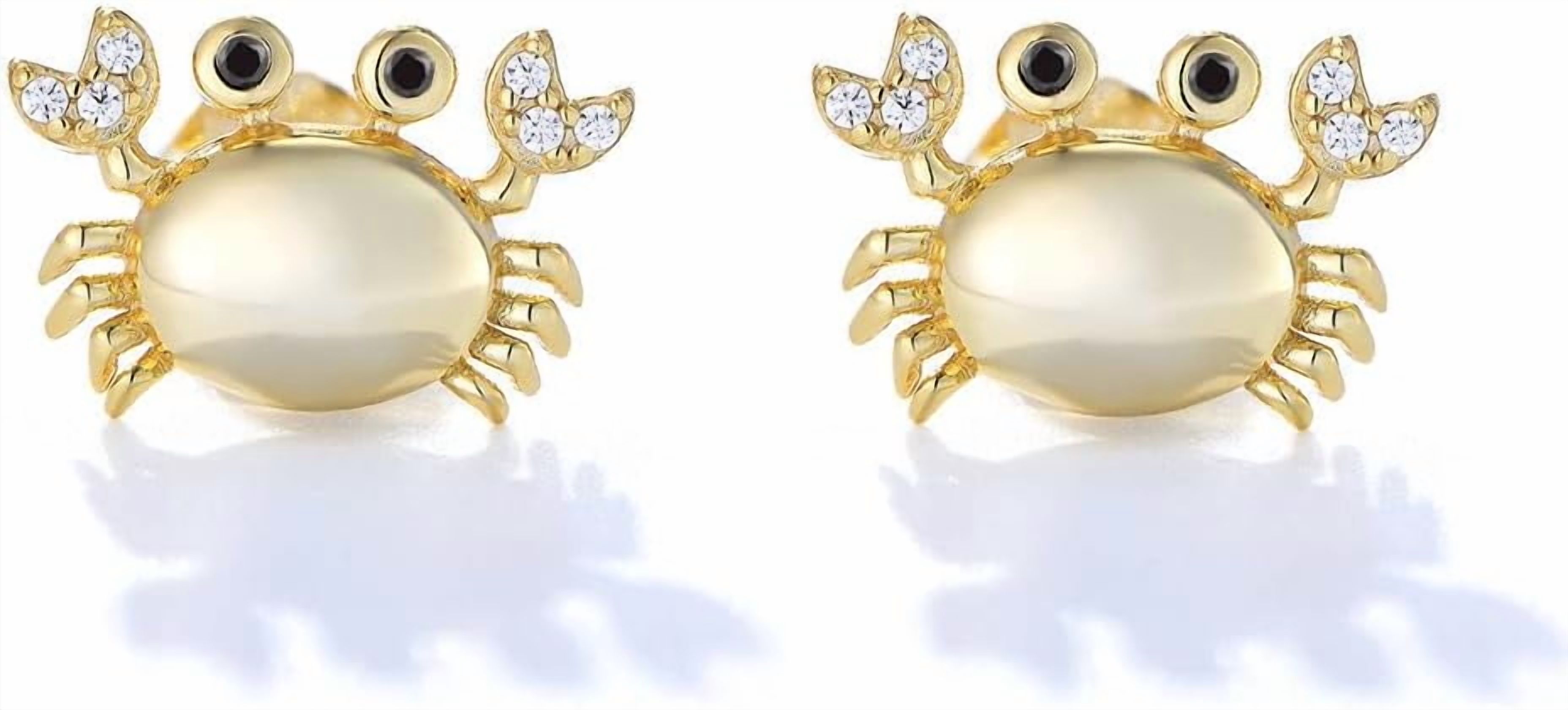 Cute Crab Tiny Small Stud Earrings for Women Cartilage Hypoallergenic ...