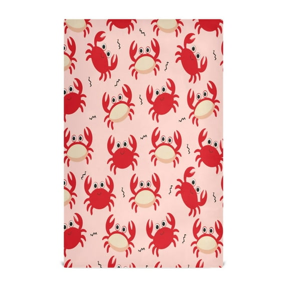 Cute Crabs Kitchen Towels Dishcloth Decorative Waffle Towels Multi Use ...