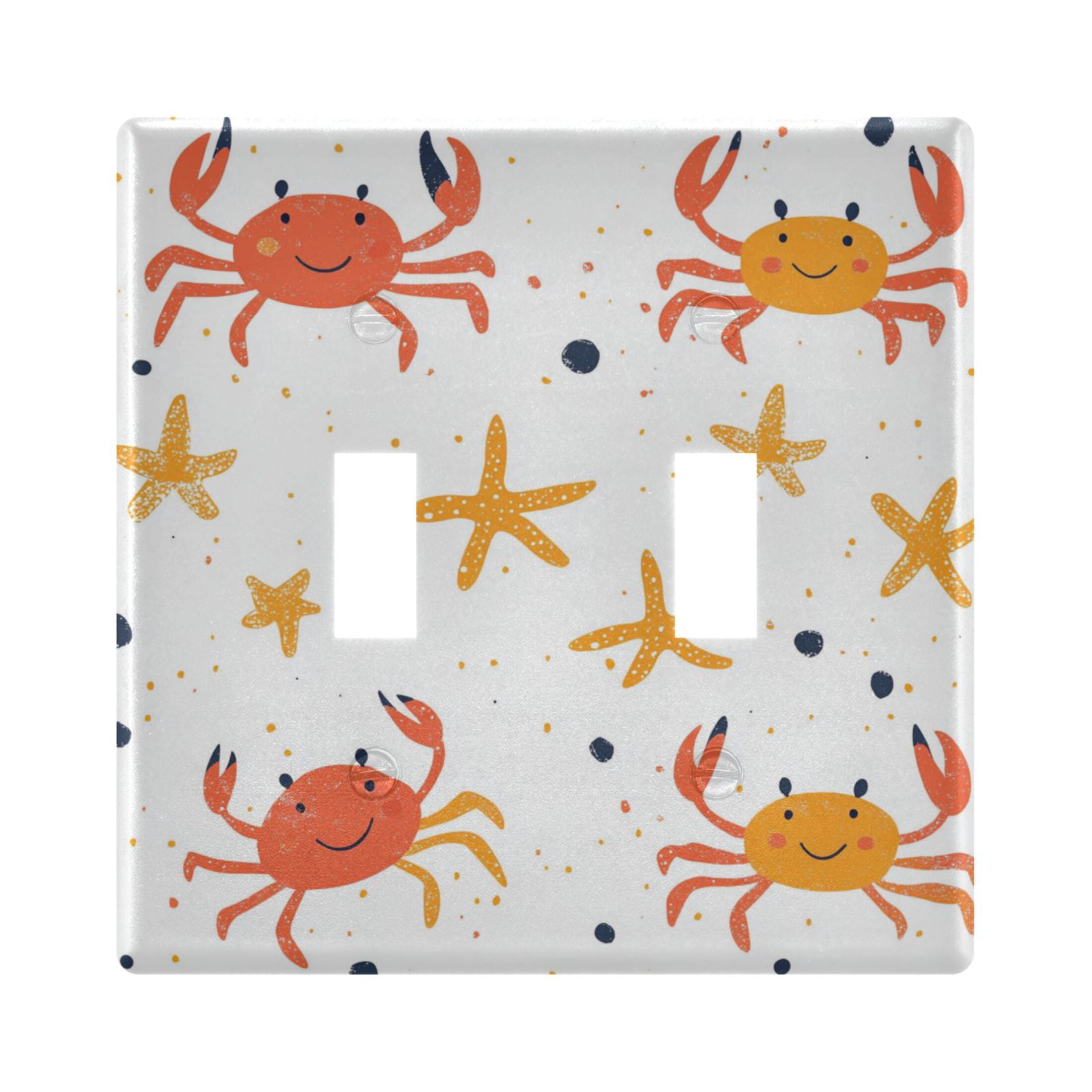 Cute Crabs Stars Dots Light Switch Cover Electrical Outlet Cover ...