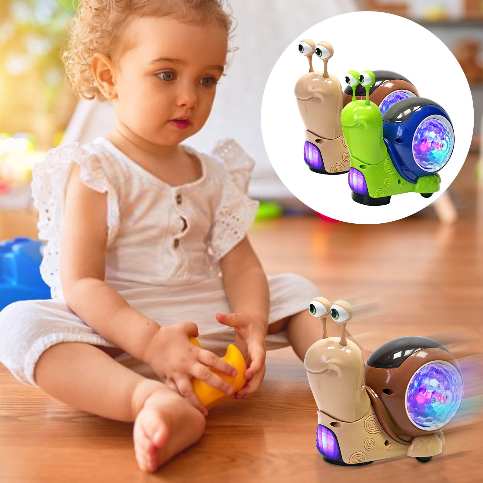 Cute Crawling Snail Toy, Electronic Toy, Led Eyes, Interactive Sound ...