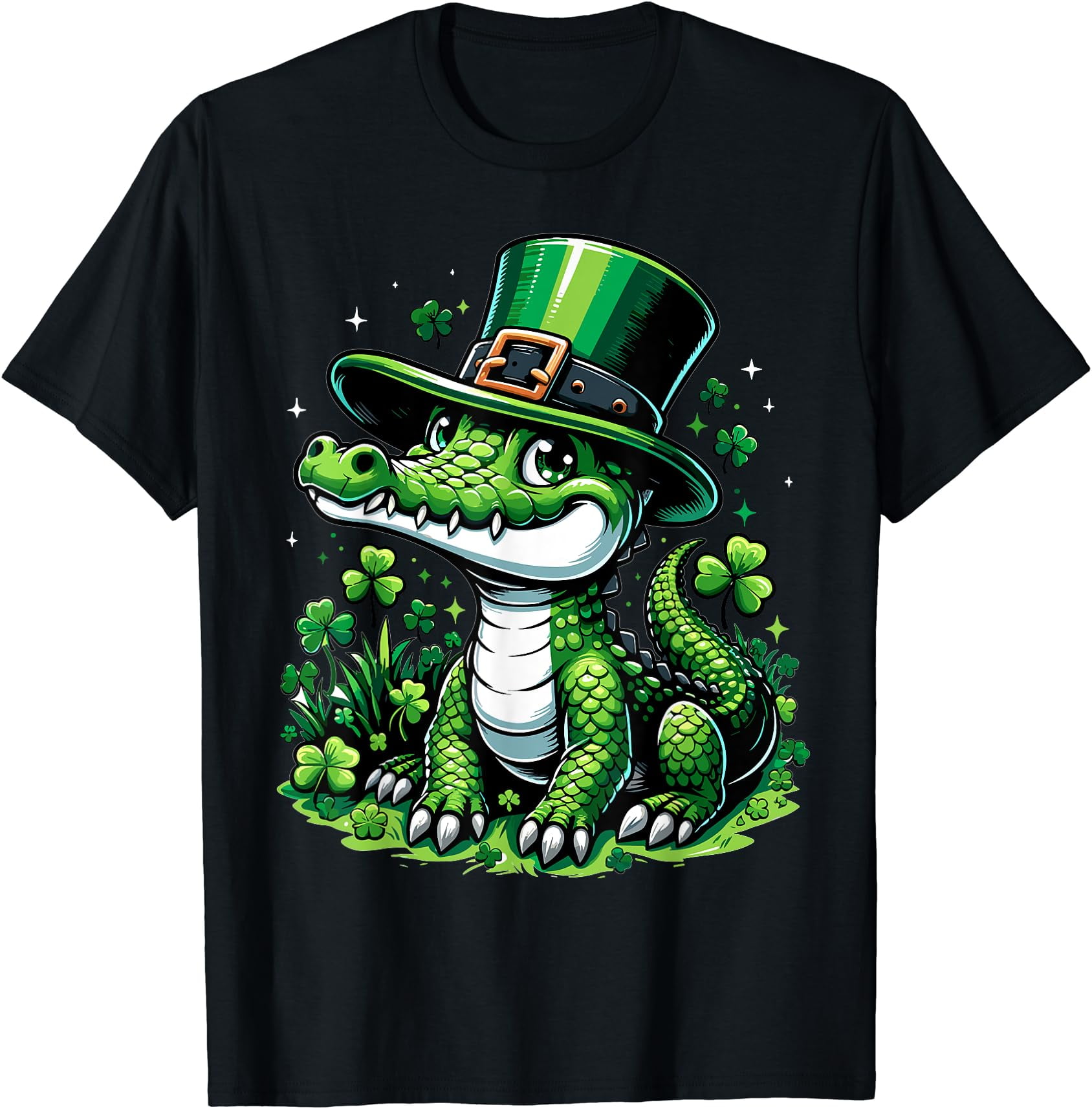 Cute Crocodile 2025 Funny Girls Lucky Tee Shamrock Hoodie, St. Patrick ...