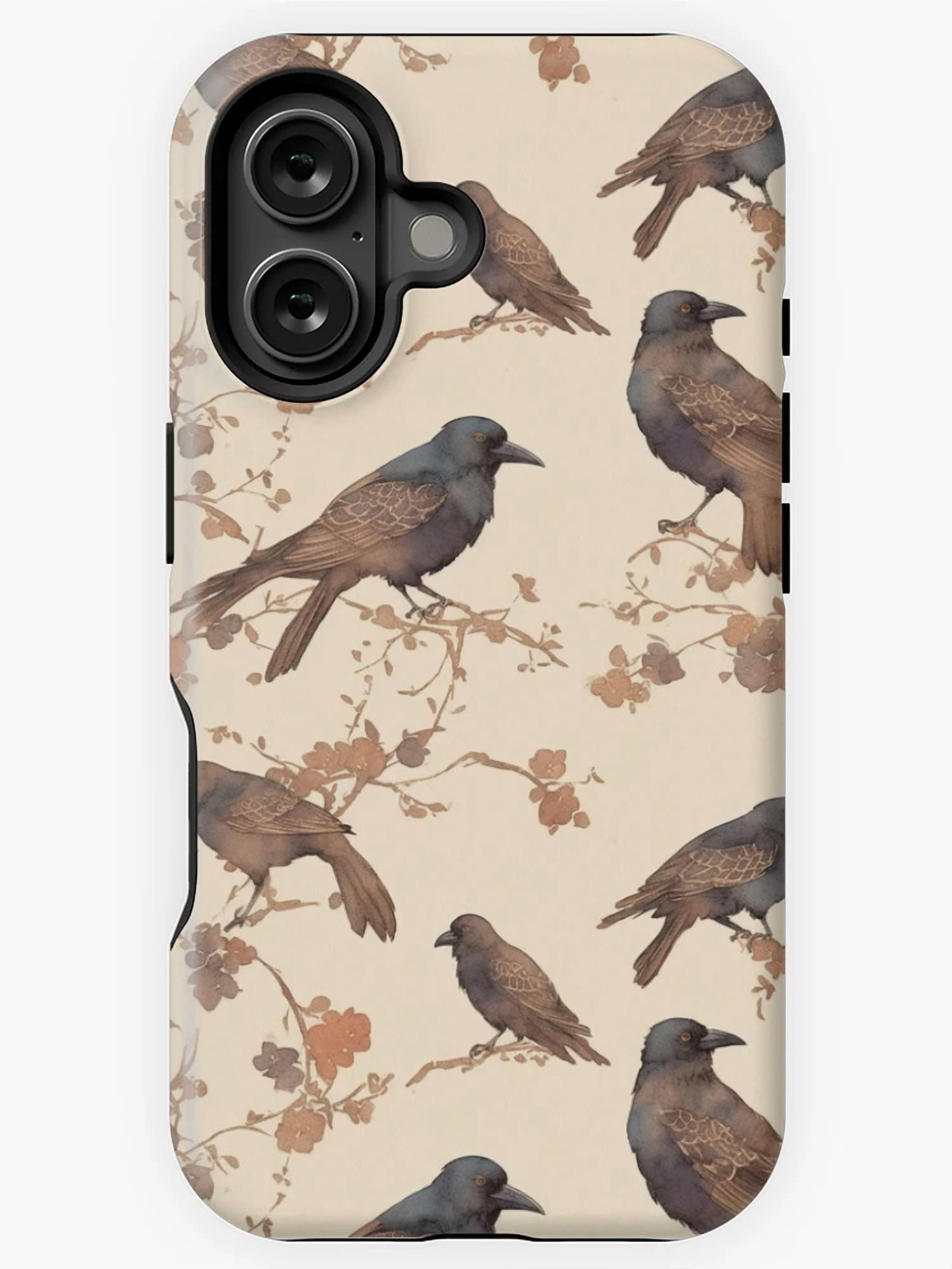 Cute Crows Illustration iPhone Case 11 to 16 Pro Max - Walmart.com