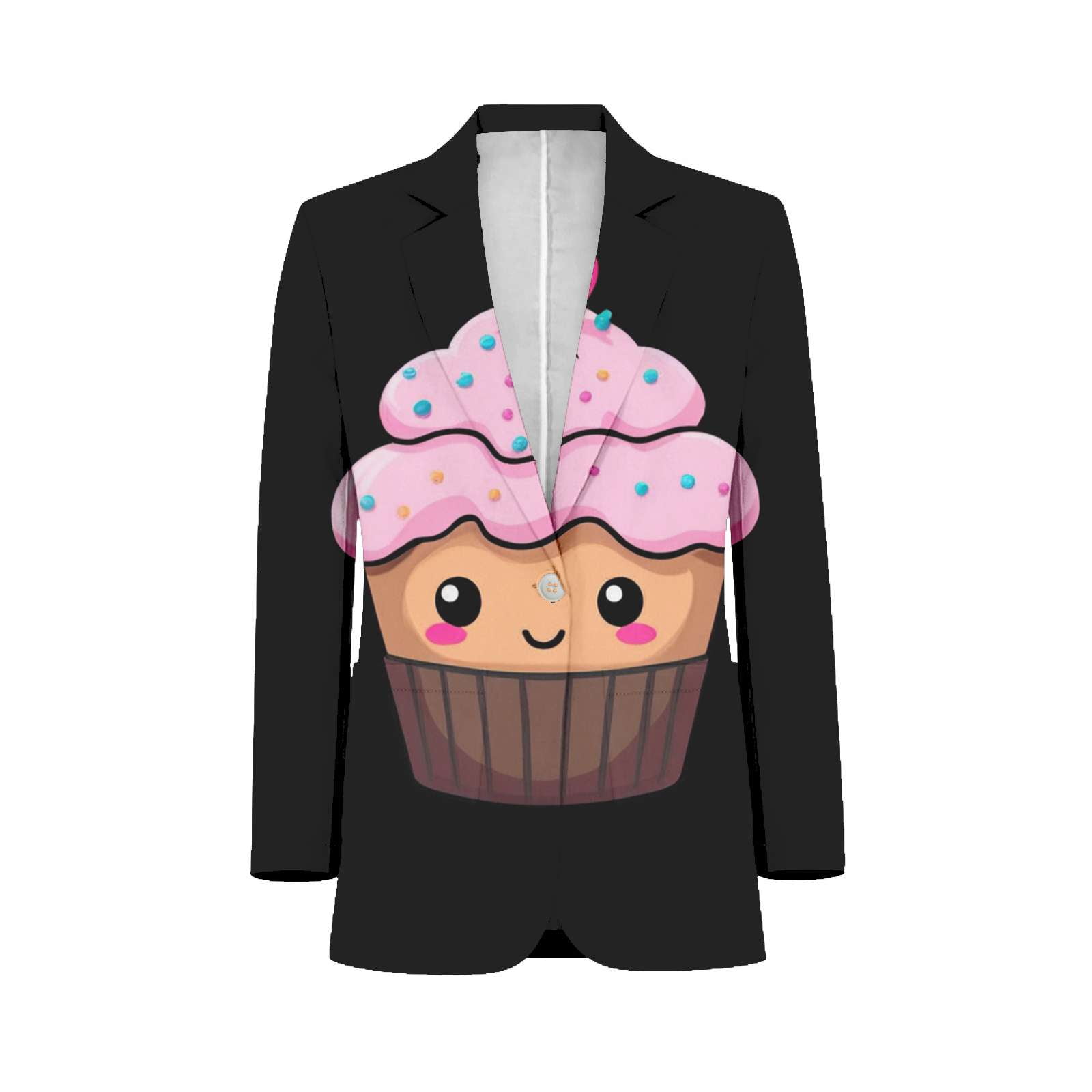 Cute Cupcake Emoji Customized Men's Suits full man Shawl Collar ...