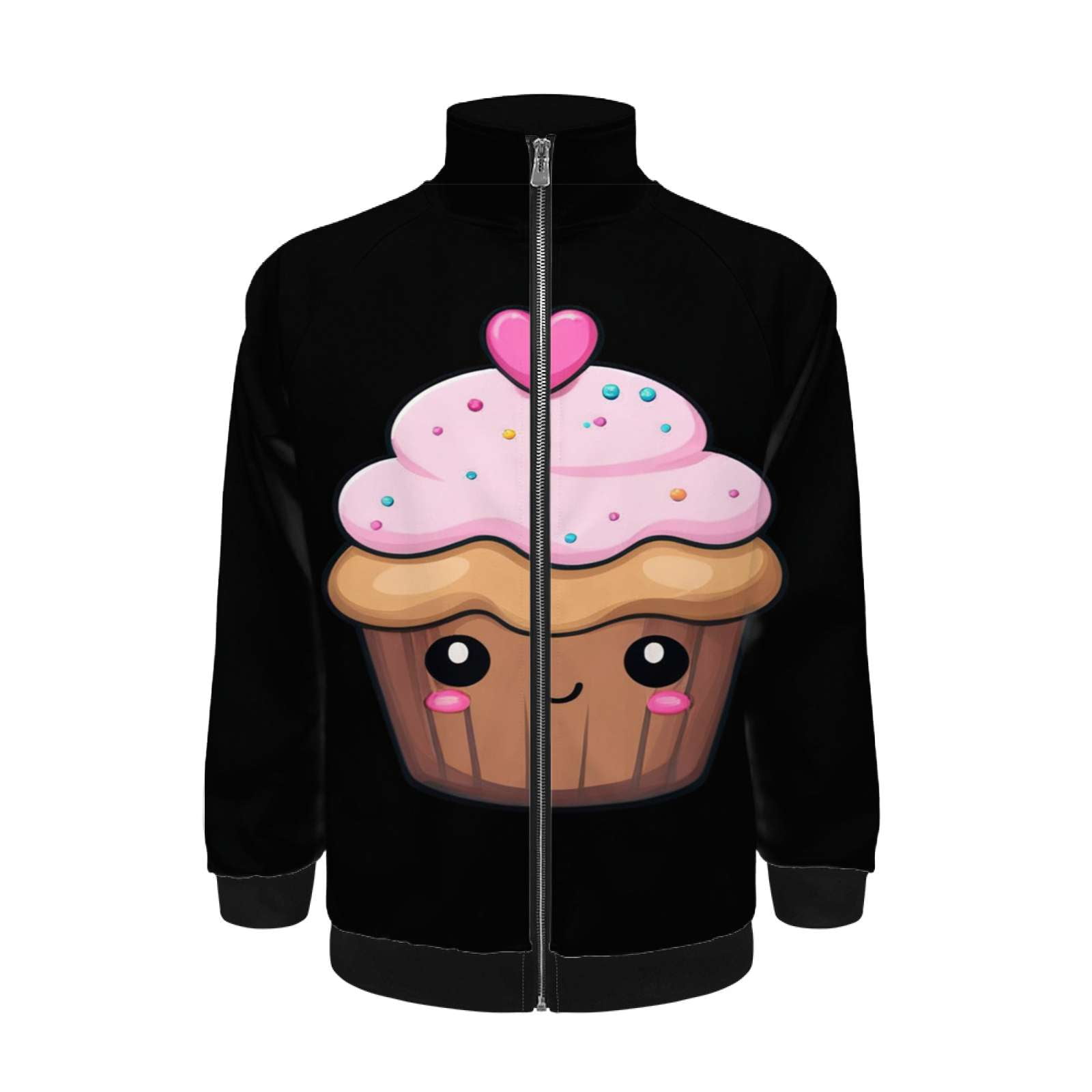 Cute Cupcake Emoji Jacket Men's Street Cool Long Sleeves Coat ...