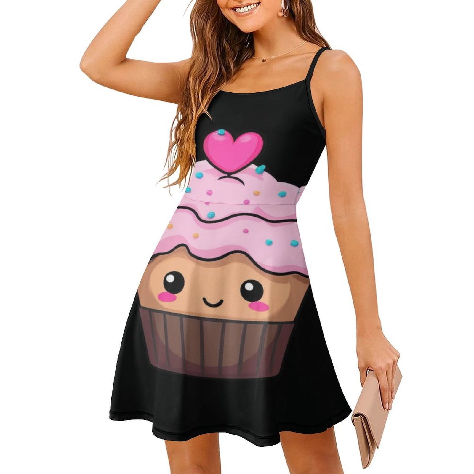 Cute Cupcake Emoji Slip Dress Dresses For Woman Fairy Dress - Walmart.com