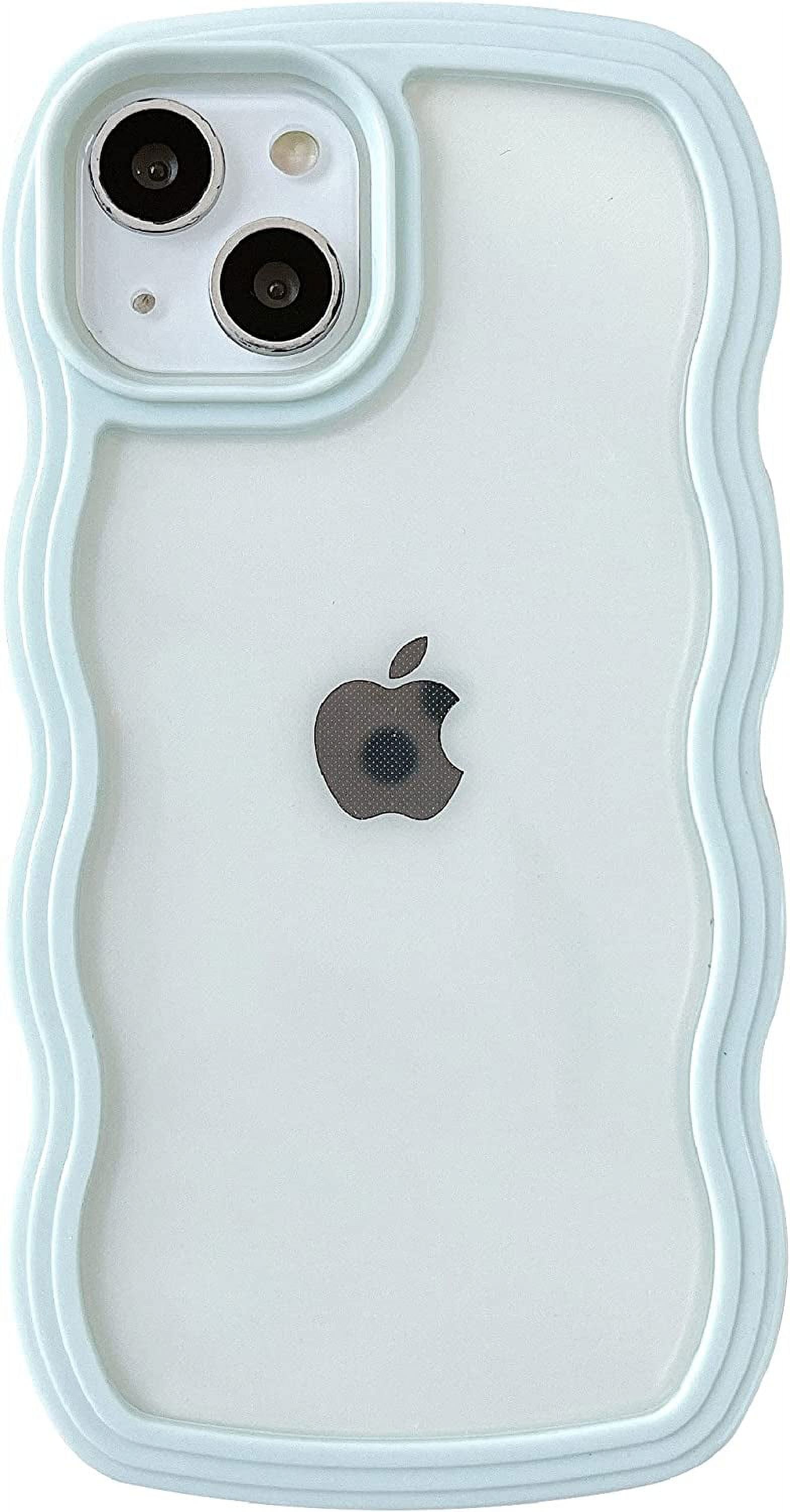 Cute Curly Wave Frame Shape Shockproof Soft Compatible with iPhone Case ...