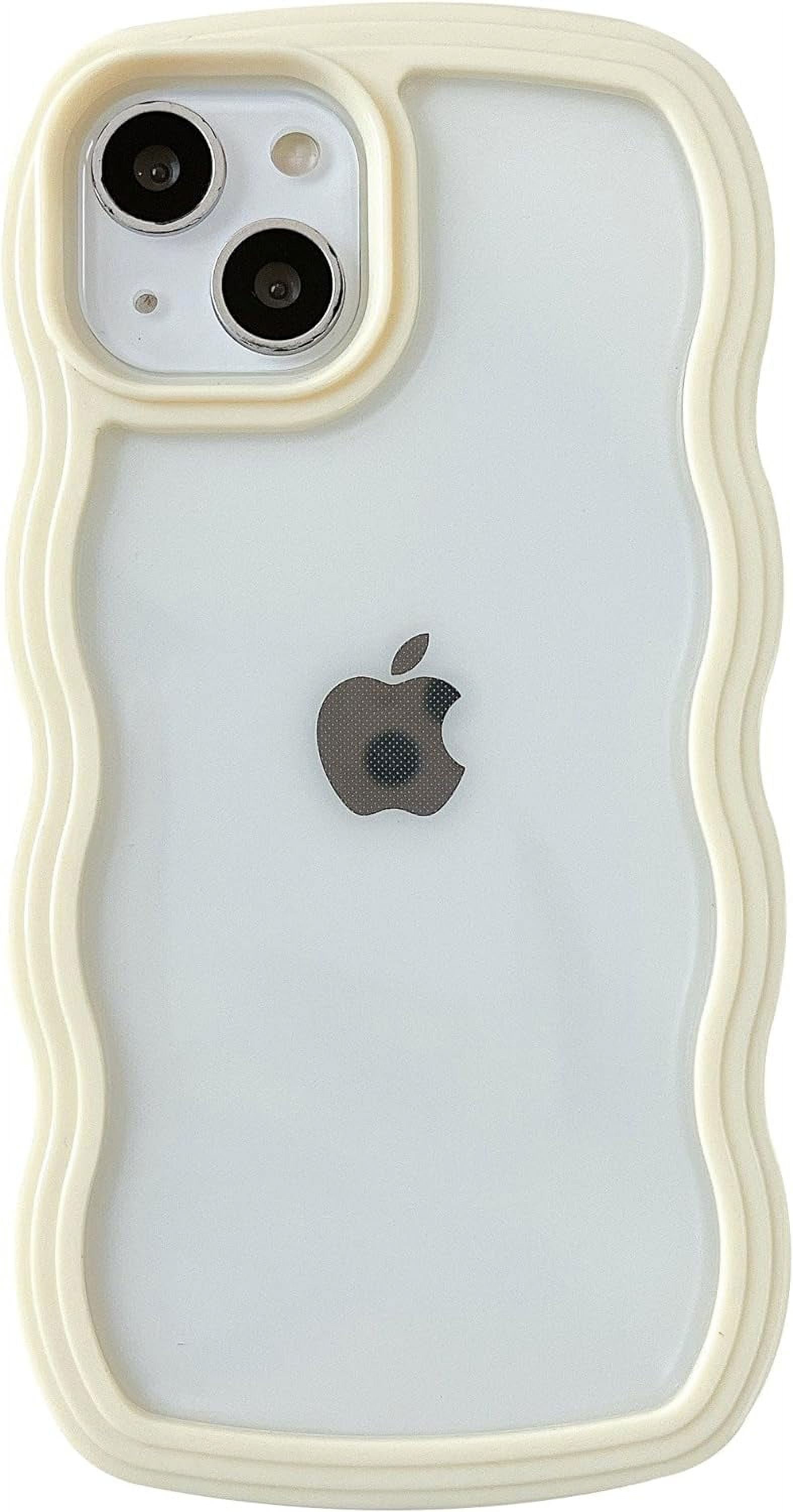 Cute Curly Wave Frame Shape Shockproof Soft Compatible with iPhone Case ...