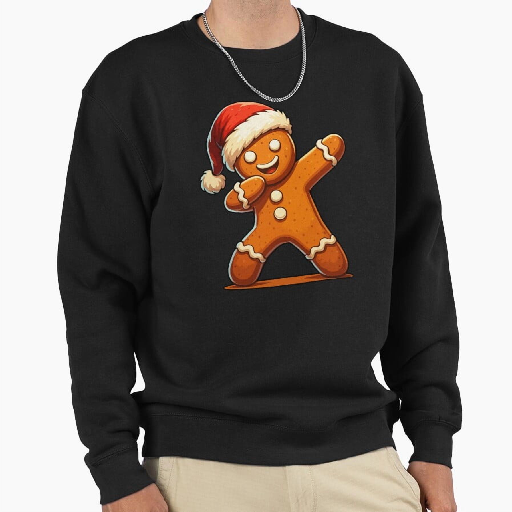 Cute Dabbing Gingerbread Man St. Nick Hat Graphic Unisex Sweatshirt ...