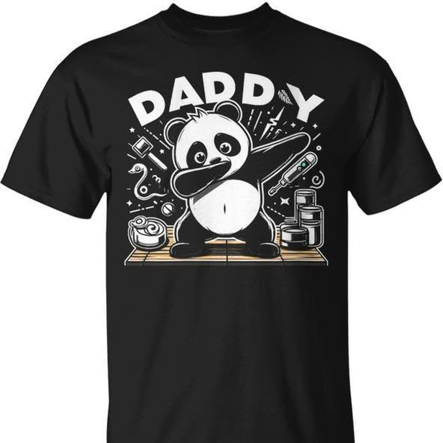 Cute Dabbing Panda Dad Daddy Bear Father's Day Dance T-S1Hirt - Walmart.com