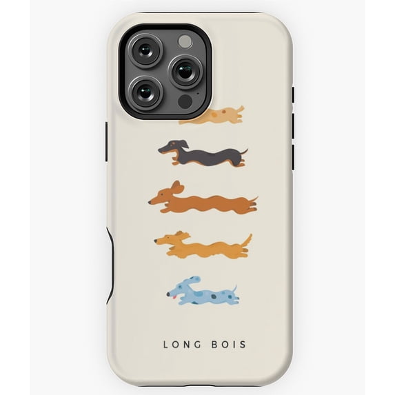 Cute Dachshund Dog Print Pattern Phone Case for iPhone 16 15 14 13 12 ...