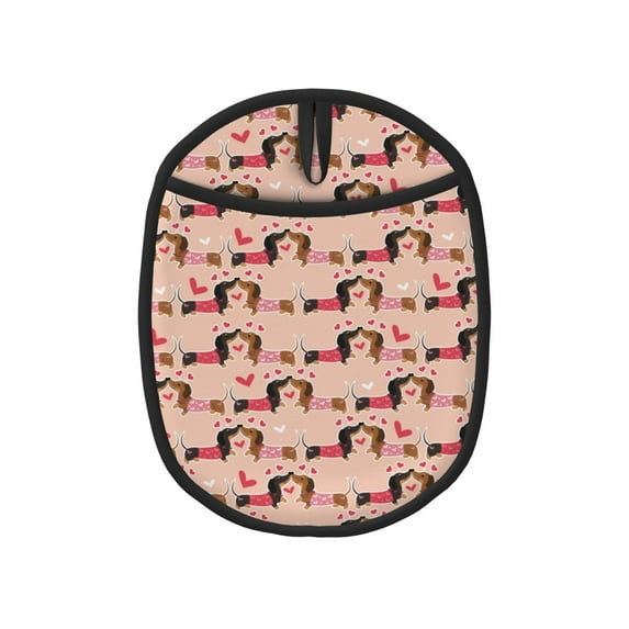 Cute Dachshund Dog Puppy Pink Love Pot Holders for Kitchen - Heat ...