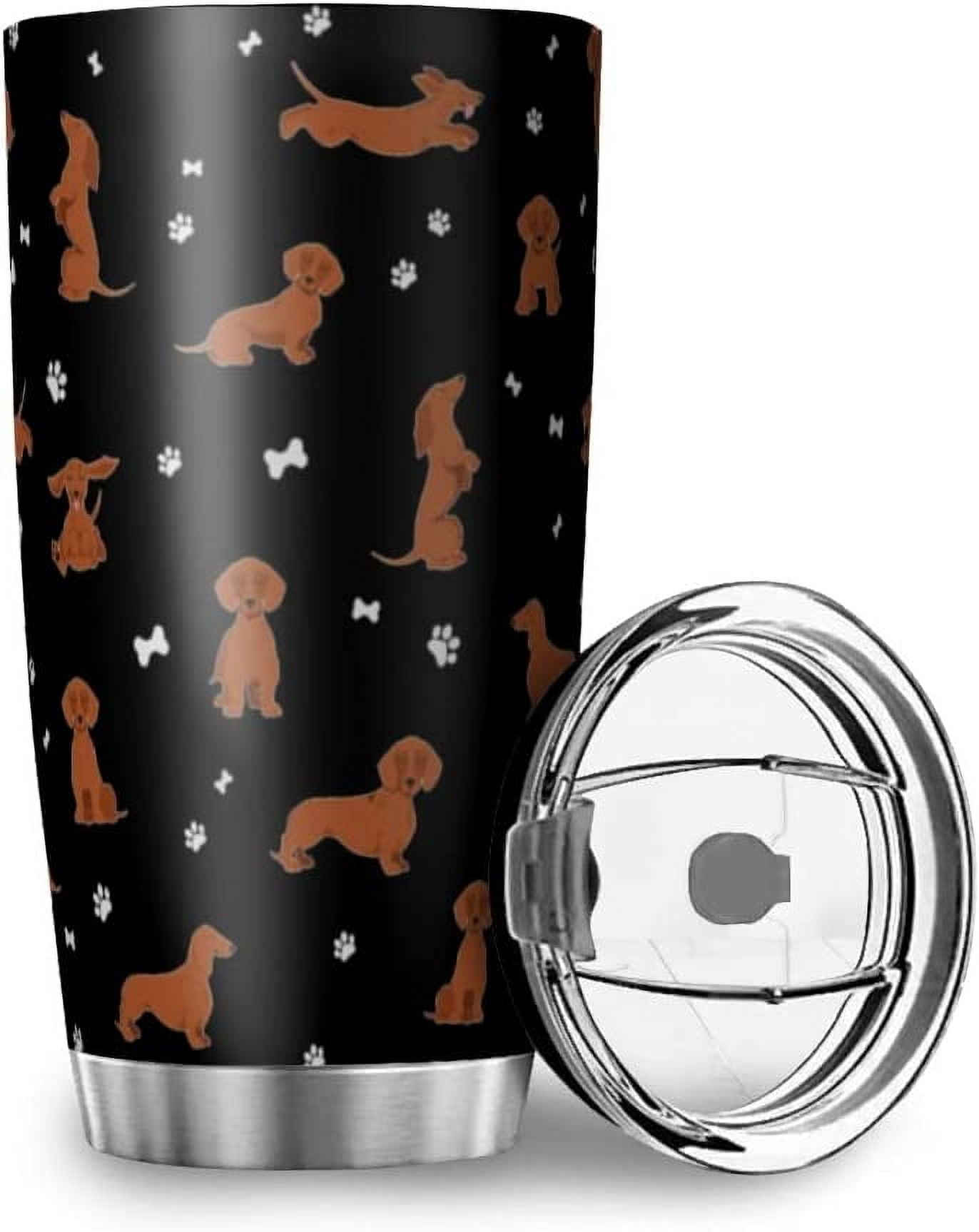 Cute Dachshund Dogs Travel Mug Insulation Tumbler Stainless Steel Car ...