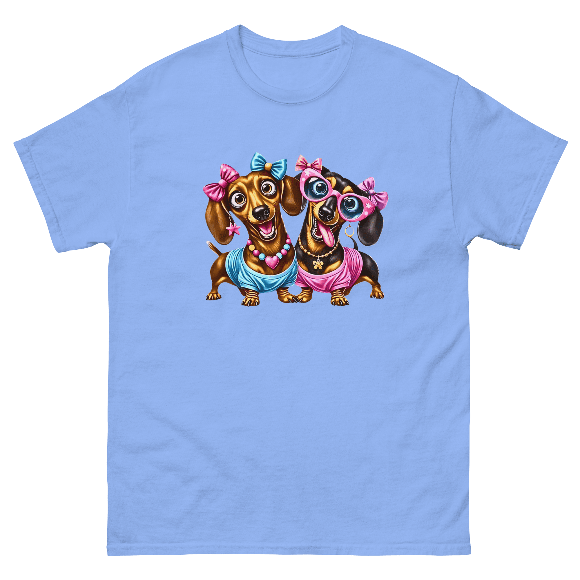 Cute Dachshund Duo Unisex Classic Tee – Funny Doxie Dog Design ...