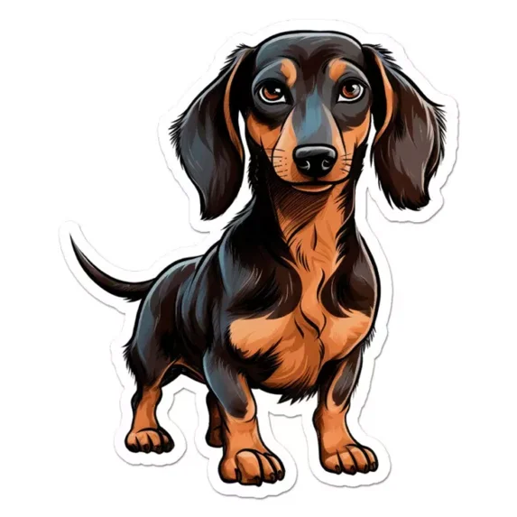 Cute Dachshund Sticker Indoor Outdoor Phone Decal Water Bottle Stickers ...