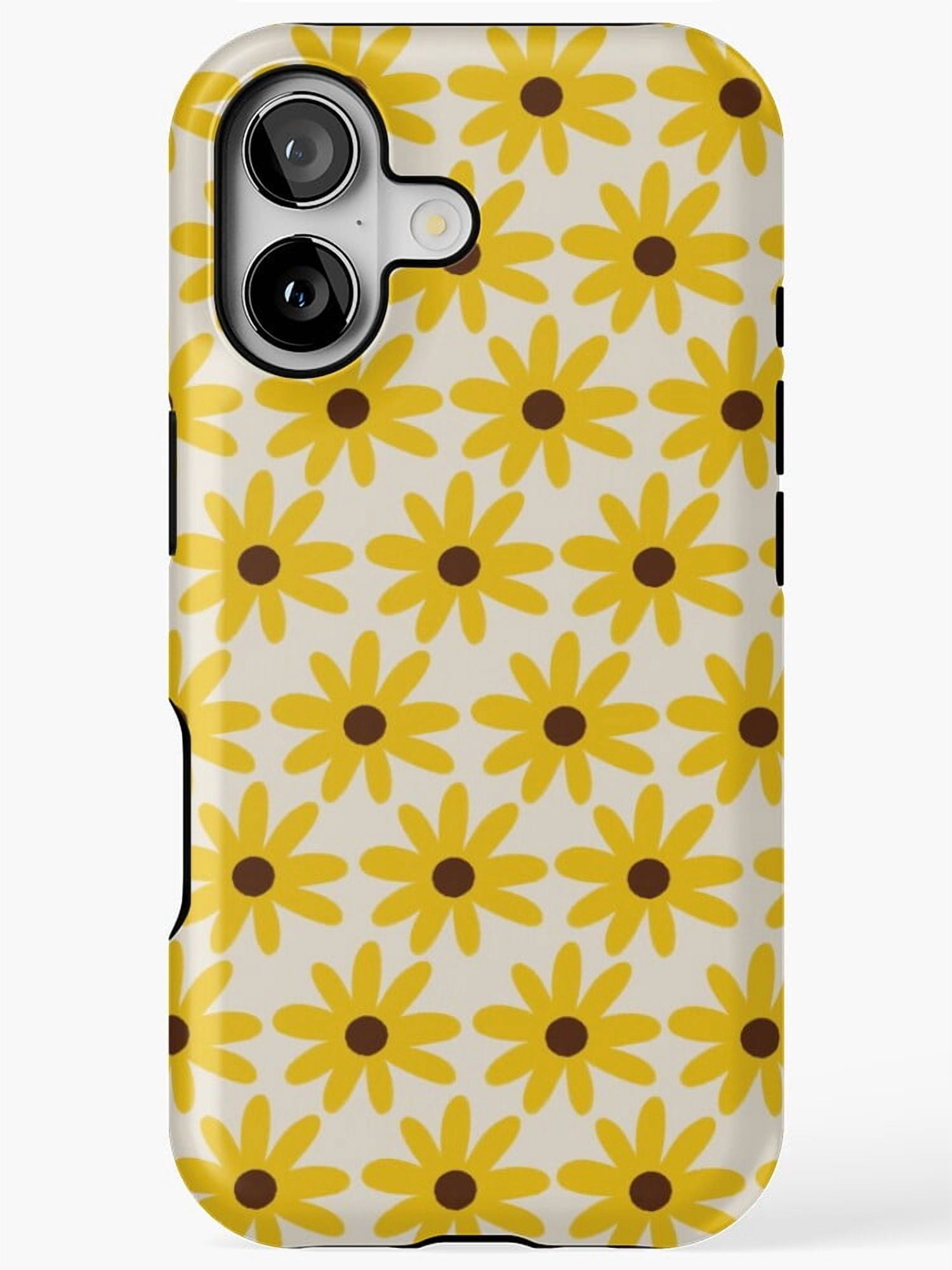 Cute Daisy Floral Retro 70s Groovy Style iPhone Case 11 12 13 14 15 16 ...