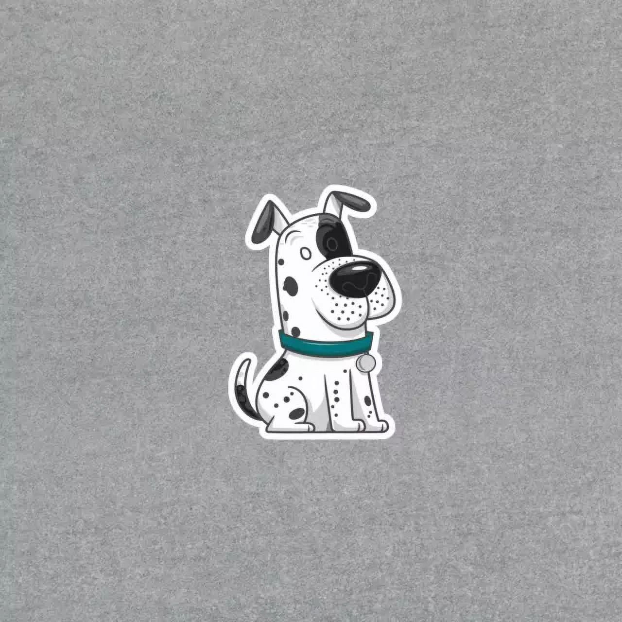Cute Dalmatian Puppy Dog Cartoon Vinyl Sticker Decal For Laptops ...
