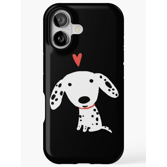 Cute Dalmatian Puppy with Red Heart Protective and Compatible iPhone 11 ...