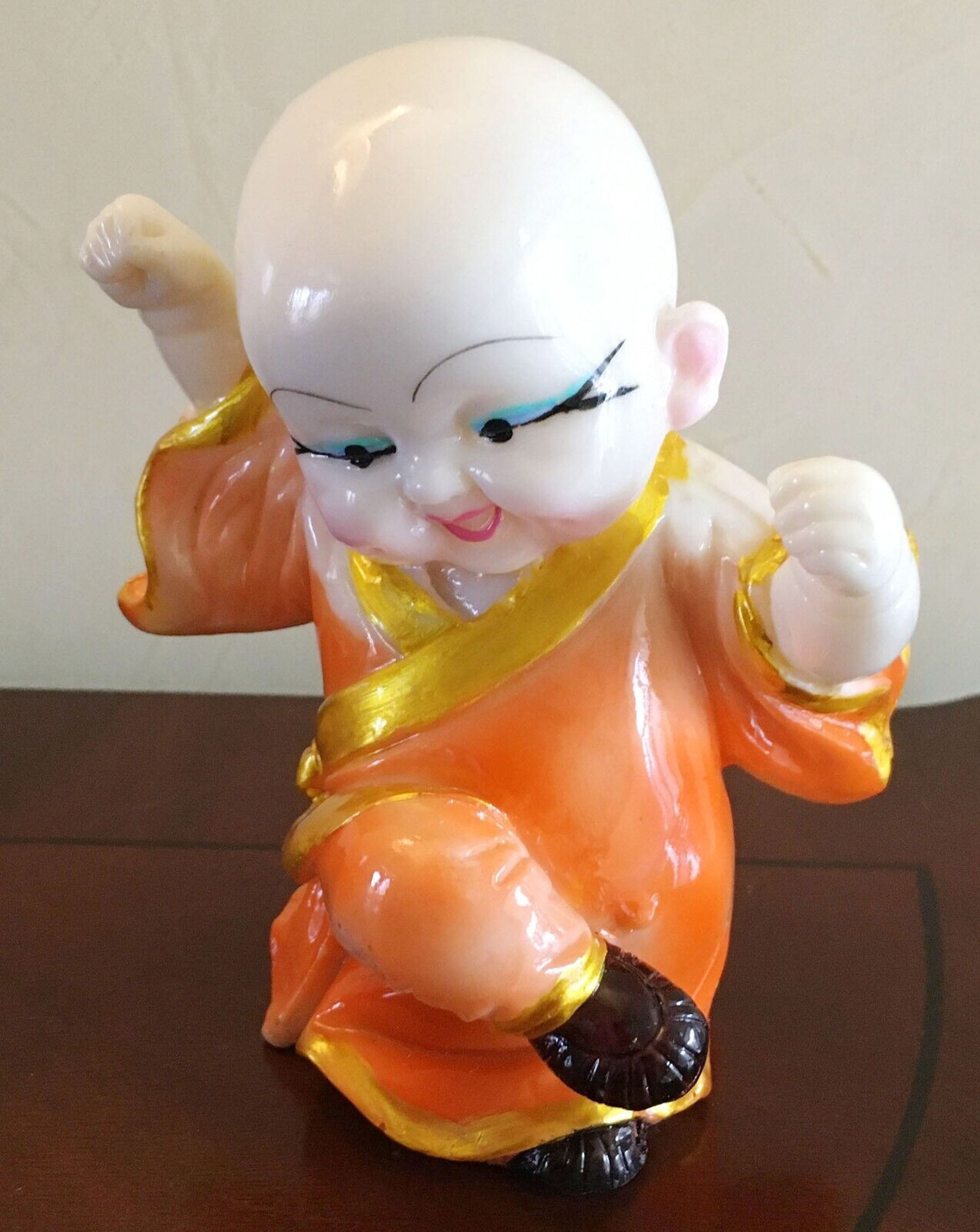 Cute Dancing Buddha Resin Baby Monk House Warming Little Buddha Idol ...