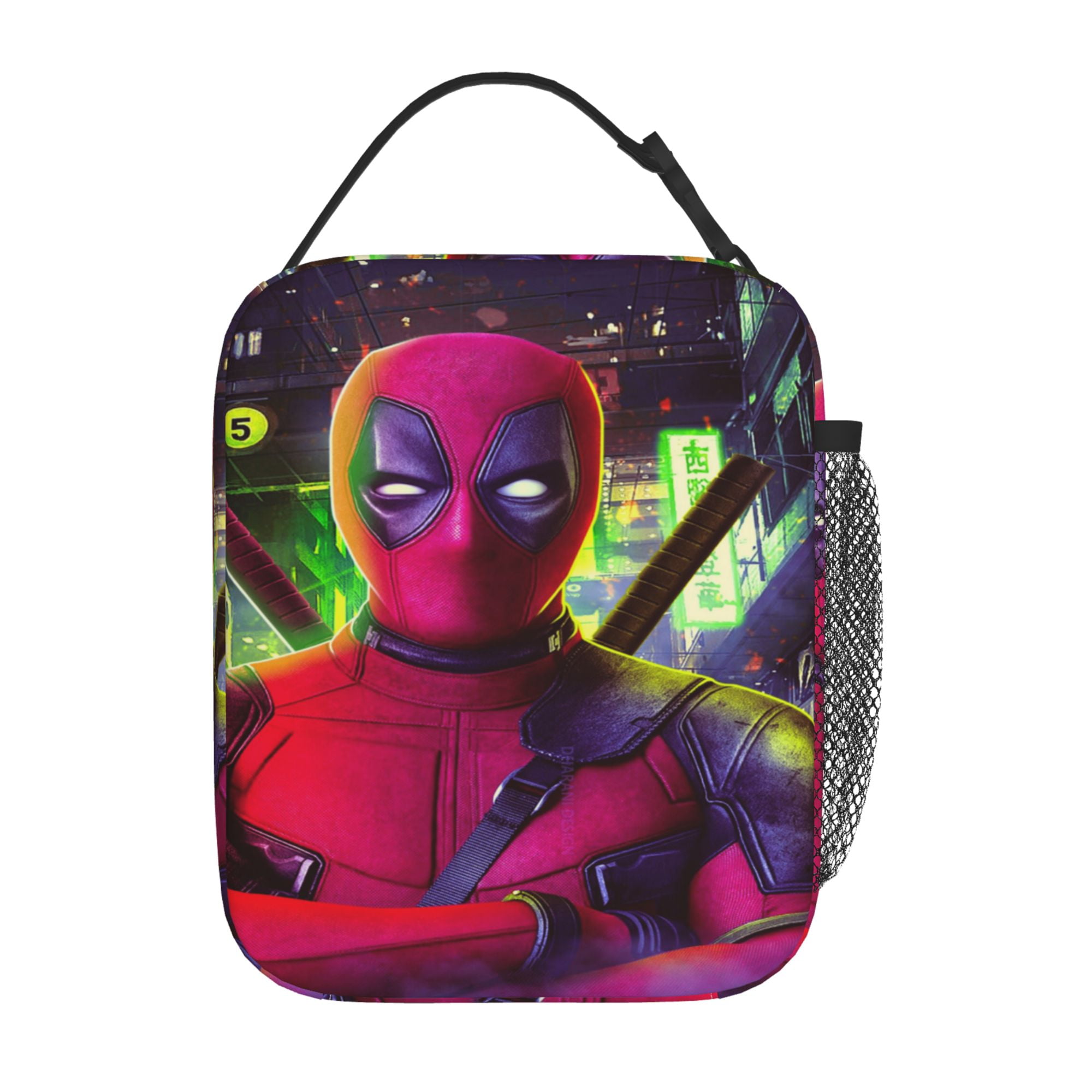 Cute Deadpool Lunch Bag Cartoon Lunch Box Reusable Insulated Lunch Tote ...