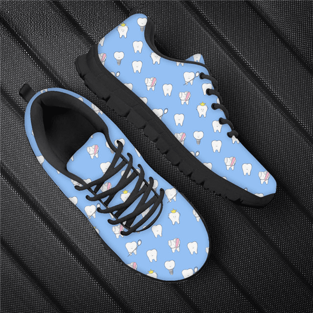 Cute Dental Teeth Print Women's Shoes Lace Up Sneakers Women 2023 ...