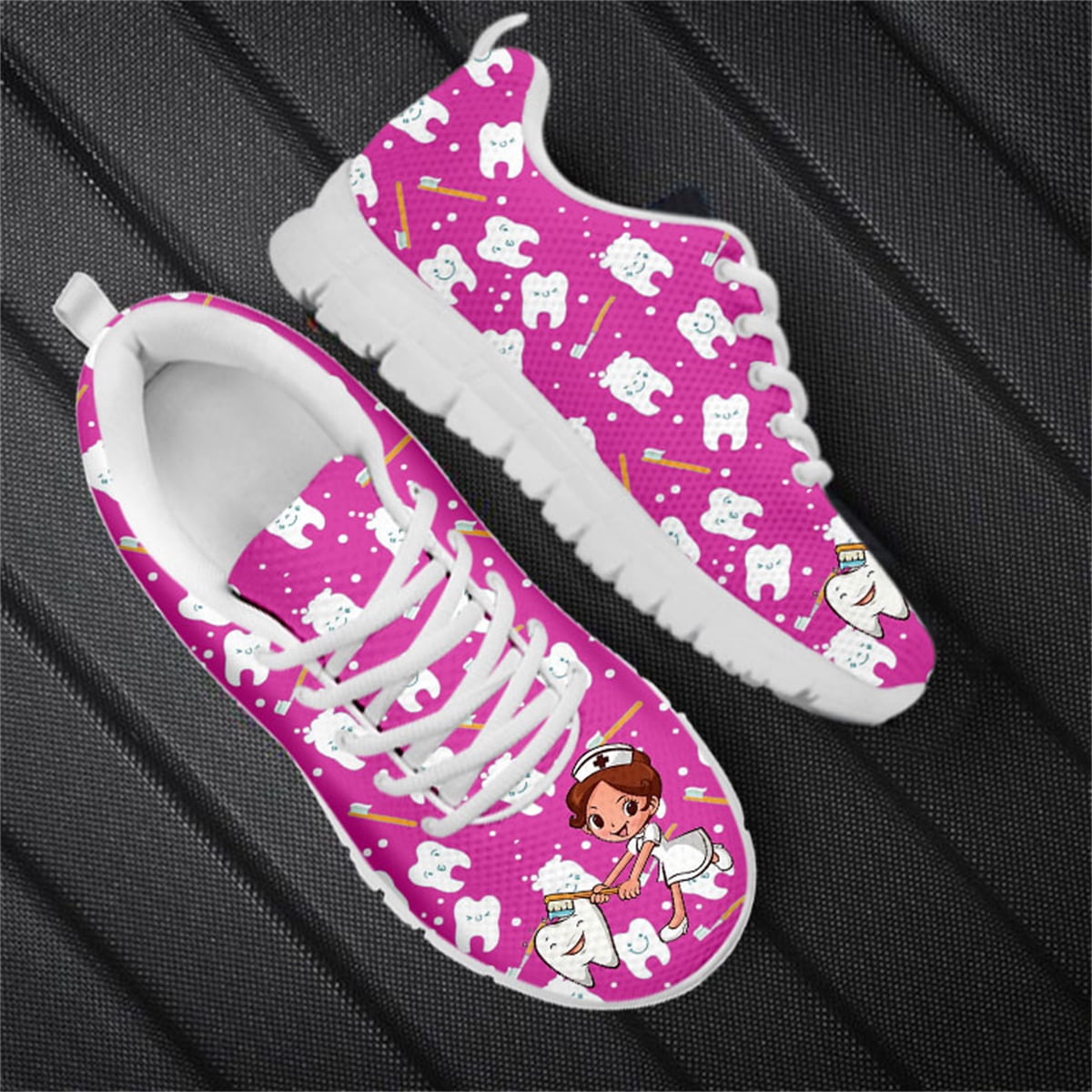 Cute Dentist Nurse Pattern Female Shoes New Trend Casual Outdoor ...