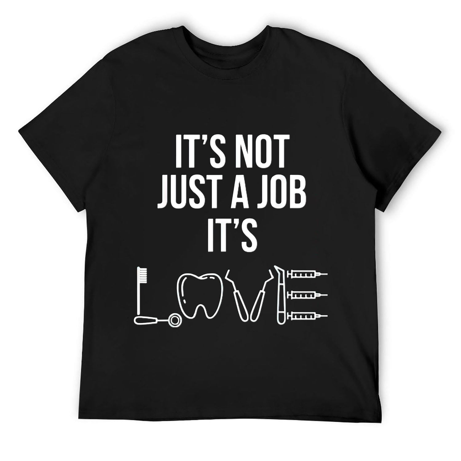 Cute Dentistry It's Love Dental Hygienist Tooth T-Shirt - Walmart.com