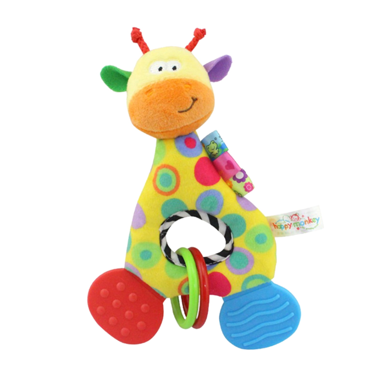 Cute Design Baby Rattle Soft Teether Organic Cartoon Baby Teether ...