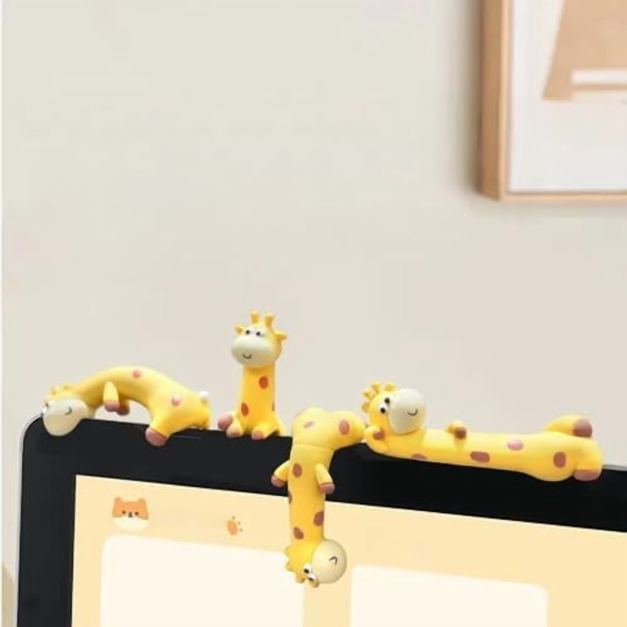 Cute Desk & Car Figurine Hand-Painted Resin with Groove Design Kawaii ...