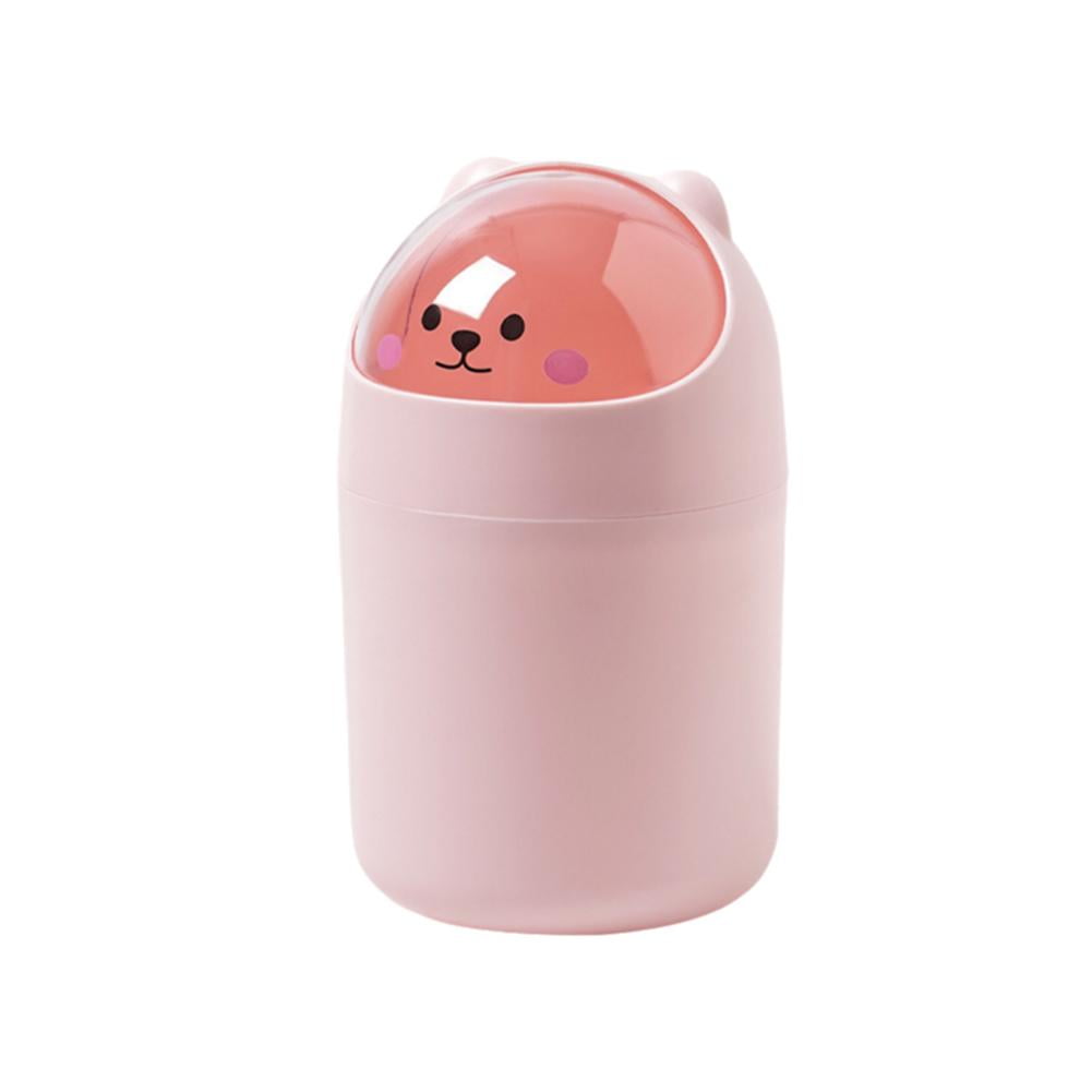 Cute Desktop Trash Can,Creative Small Garbage Can with Flip Lid,Cute ...