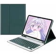 Cute Detachable Bluetooth Keyboard Case Dark Green for iPad Air 10.9/11 ...