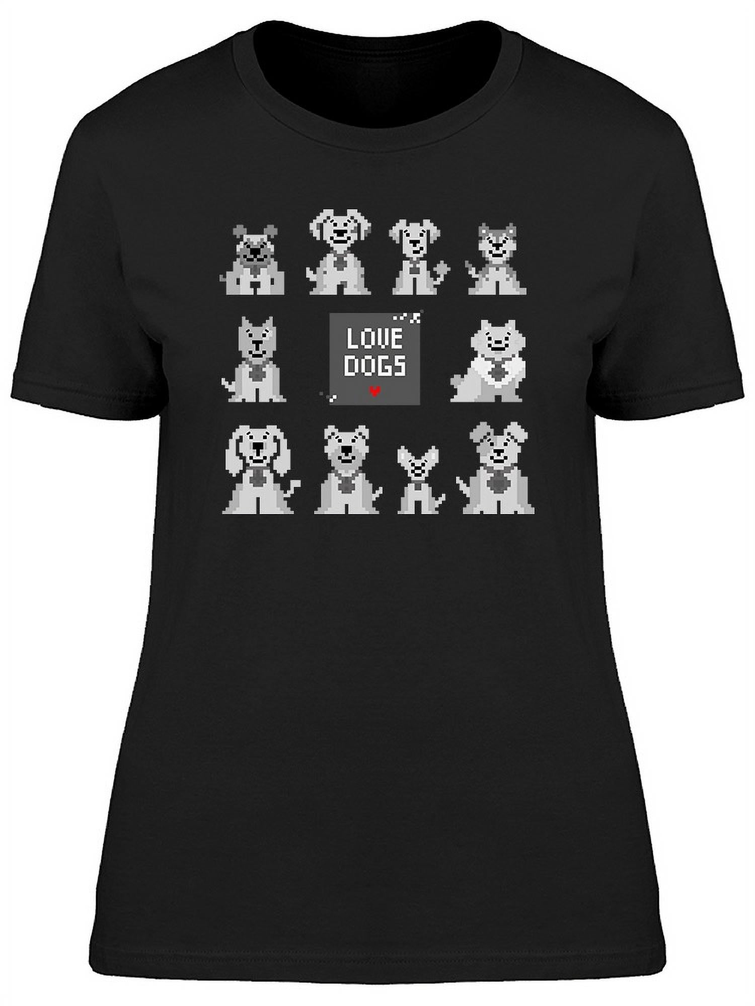 Cute Different Breeds Pixel Dogs T-Shirt Women -Image by Shutterstock ...