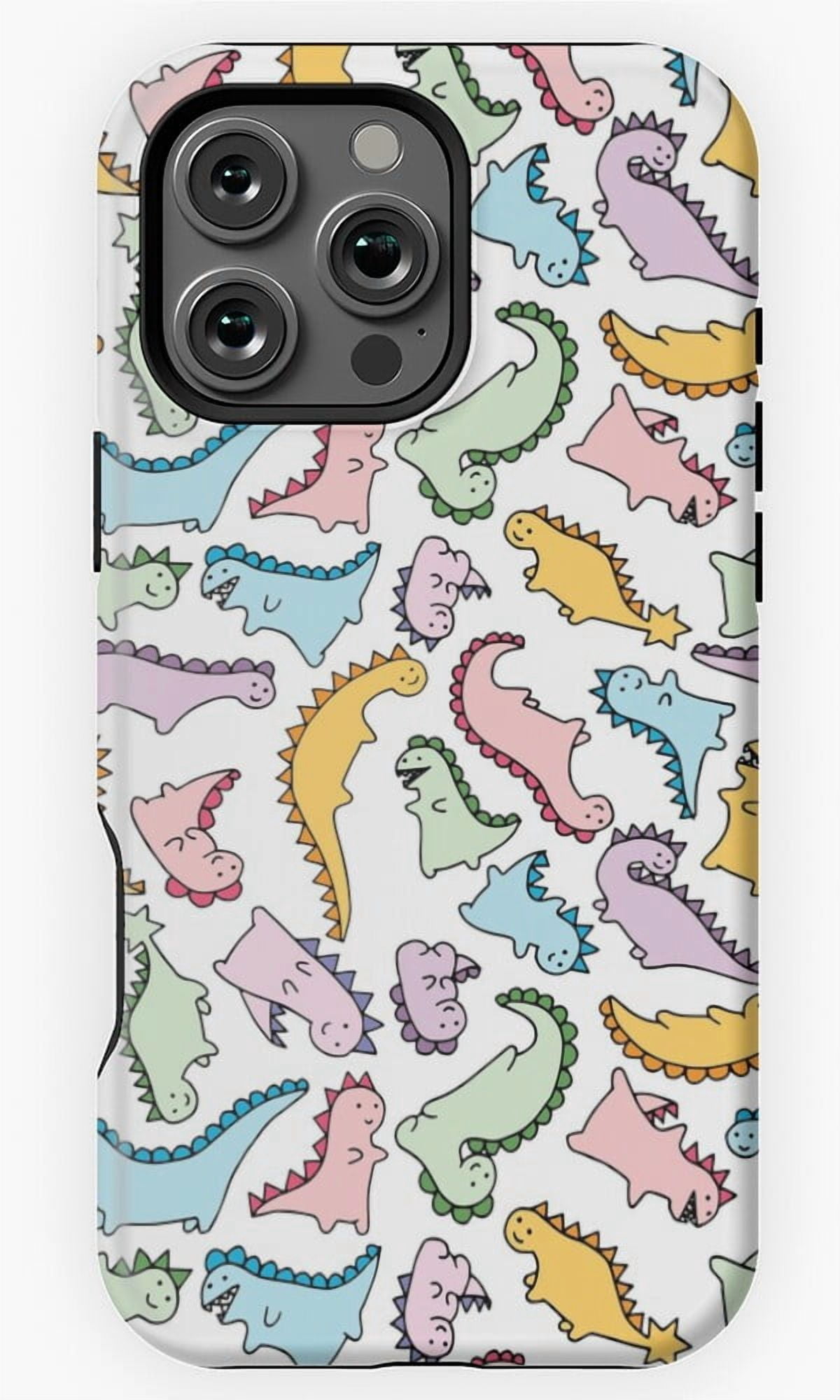 Cute Dino Explosion Cartoon Dinosaur Pattern iPhone 11–16 Pro Max ...