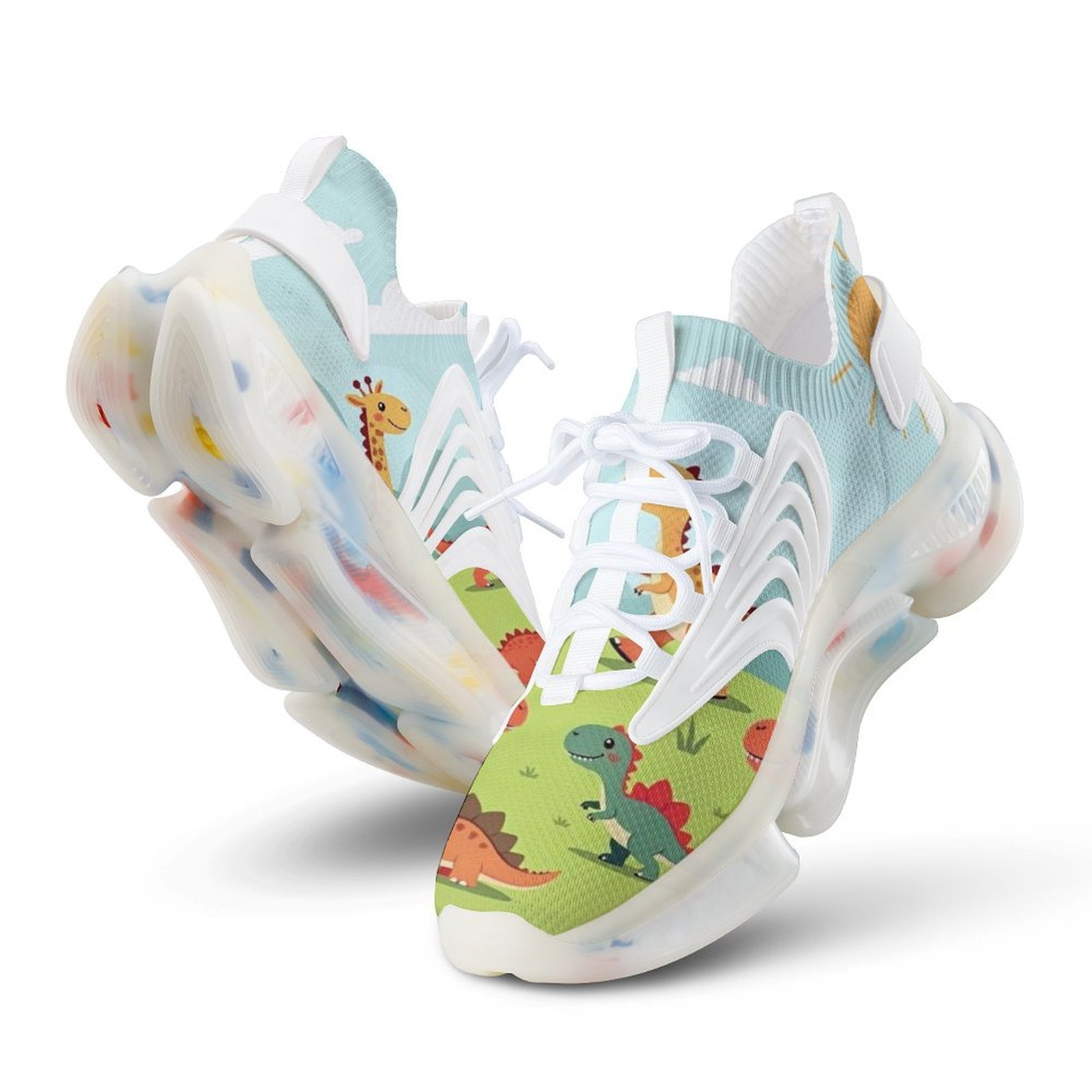 Cute Dinos in Sunny Field Walking Shoes for Men Woman Lightweight ...