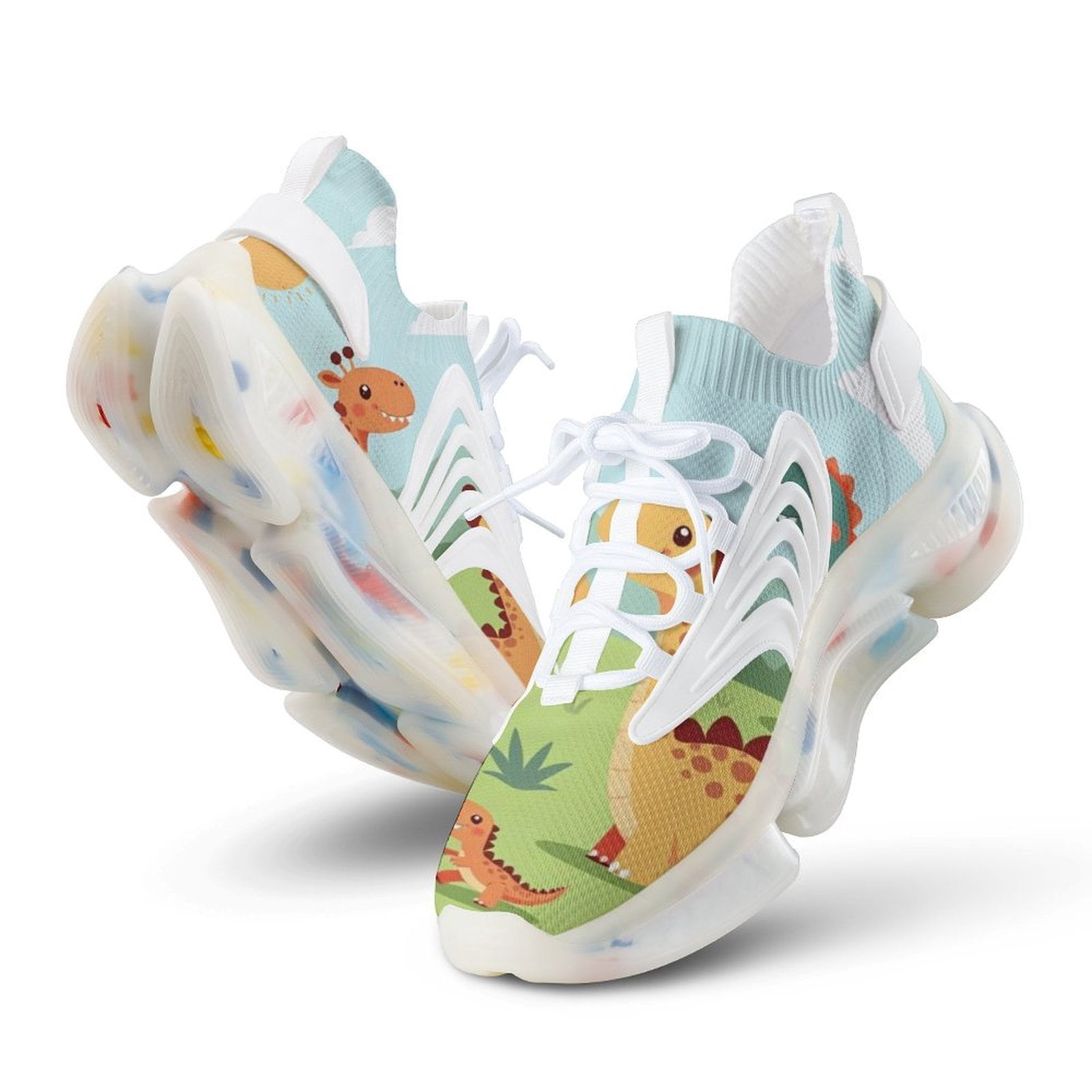 Cute Dinos in Sunny Field Walking Shoes for Men Woman Lightweight ...