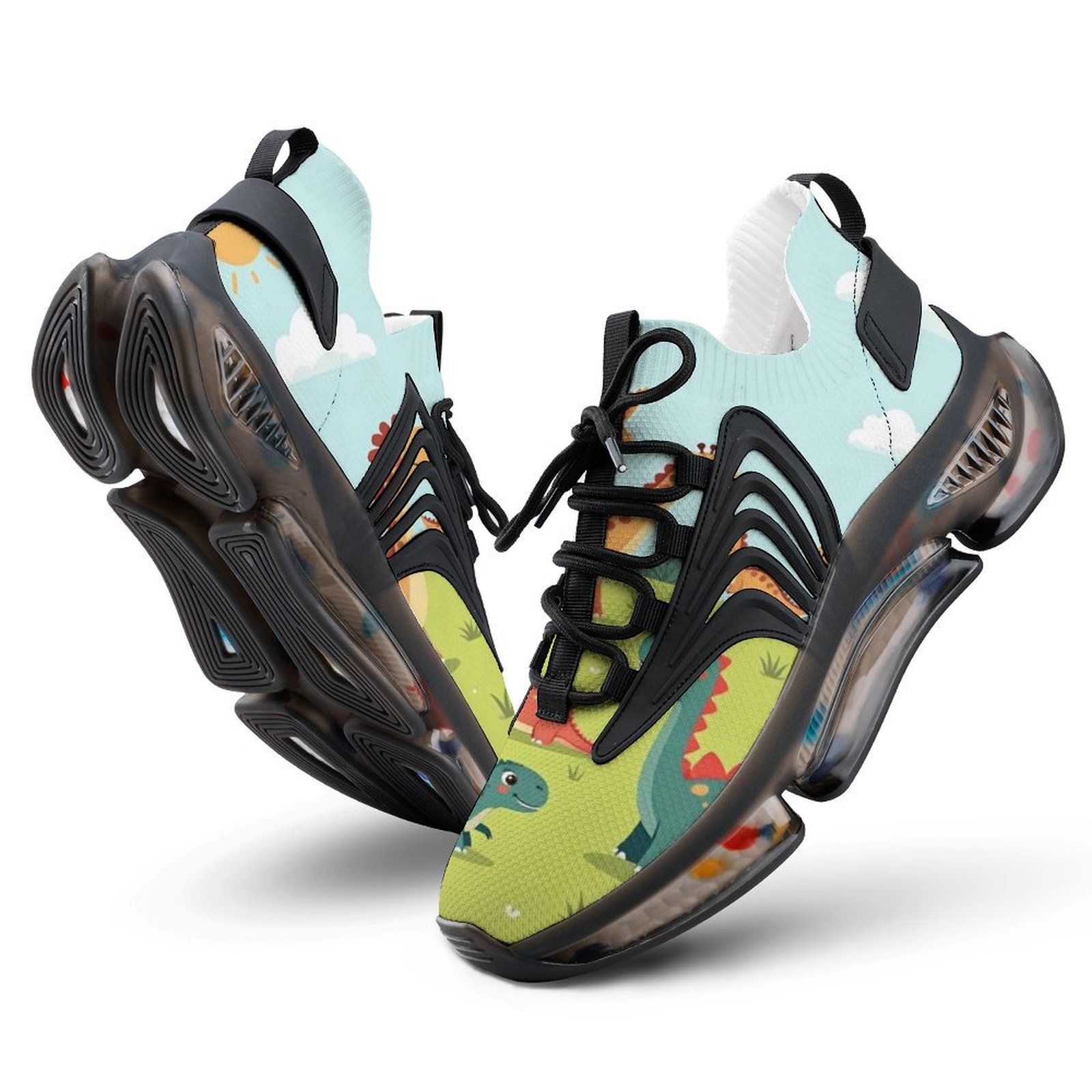 Cute Dinos in Sunny Field Walking Shoes for Men Woman Lightweight ...