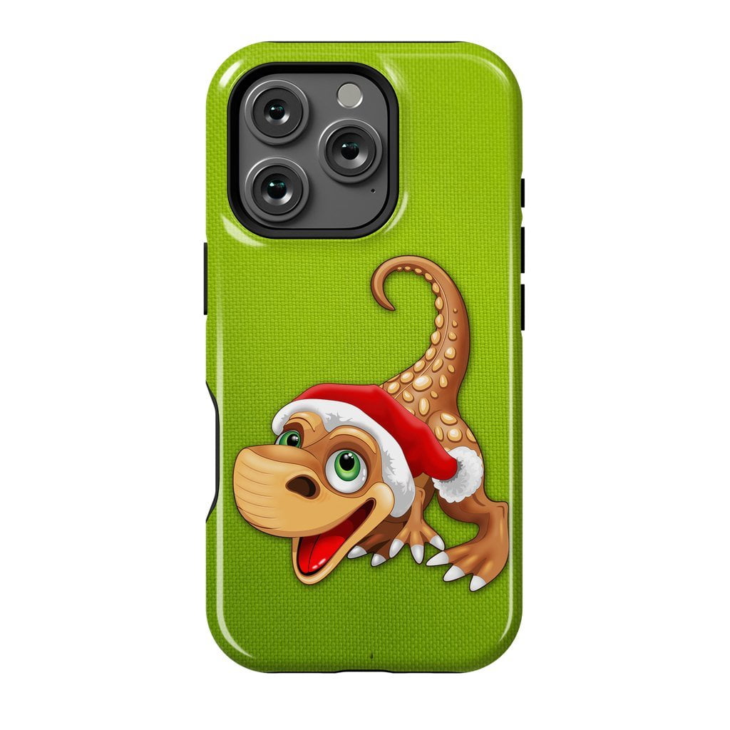 Cute Dinosaur Baby Christmas Festive Cartoon Artwork Phone Case with ...