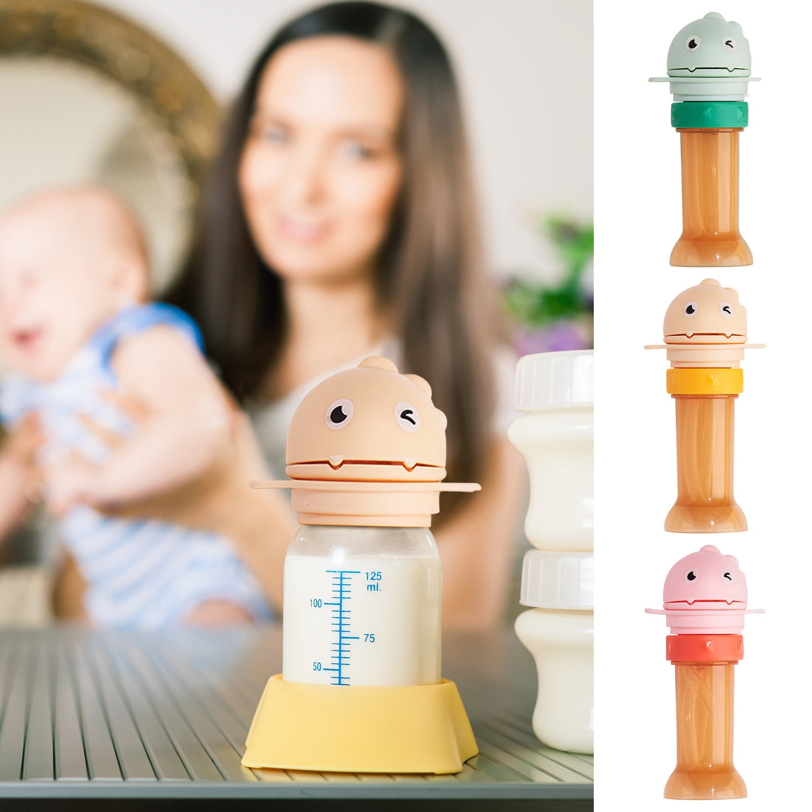 Cute Dinosaur Baby Water Bottle Adapter, Sippy Cup Lid for Standard ...