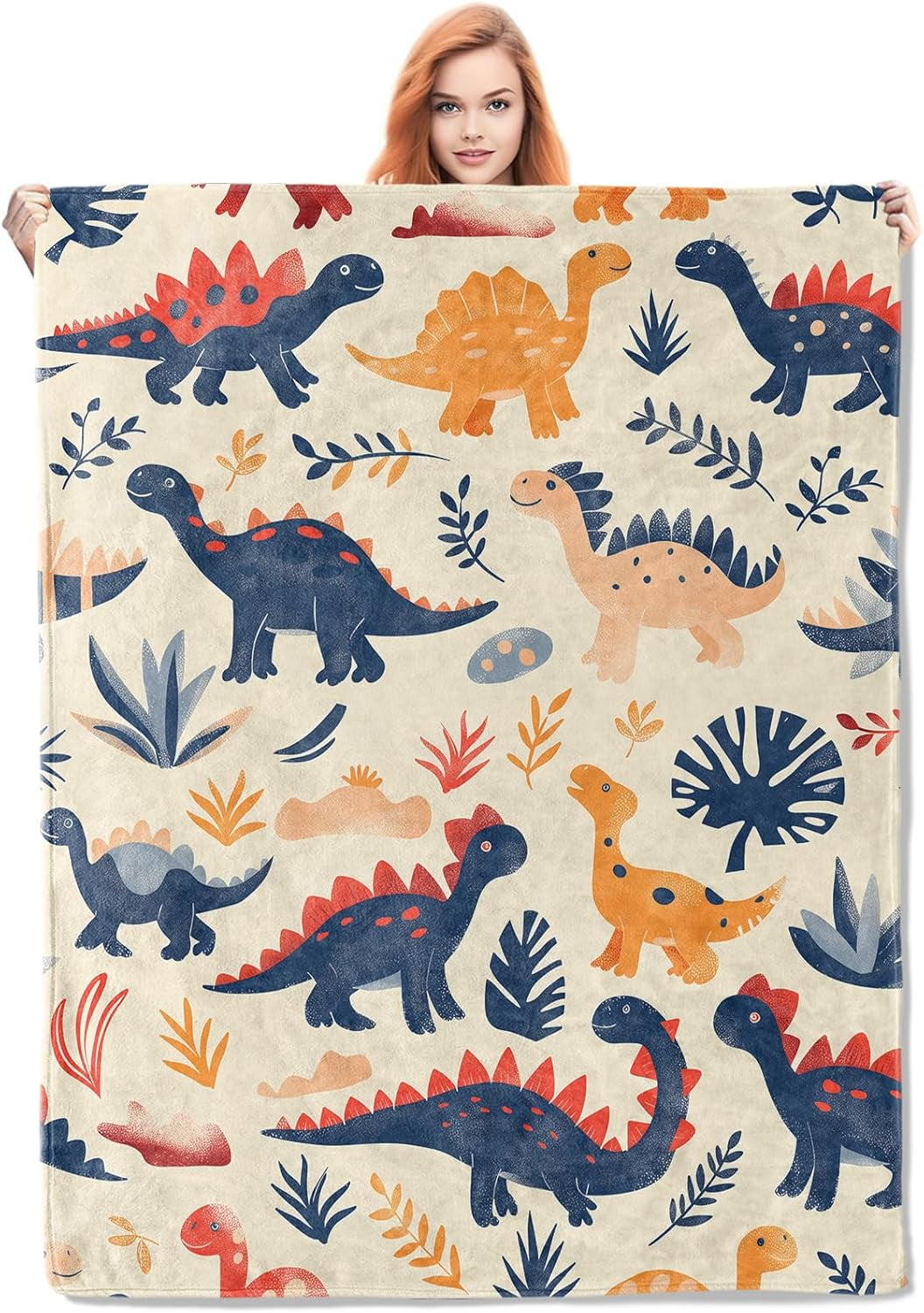Cute Dinosaur Blanket,Anime Flannel Throw Blankets,Soft Warm ...
