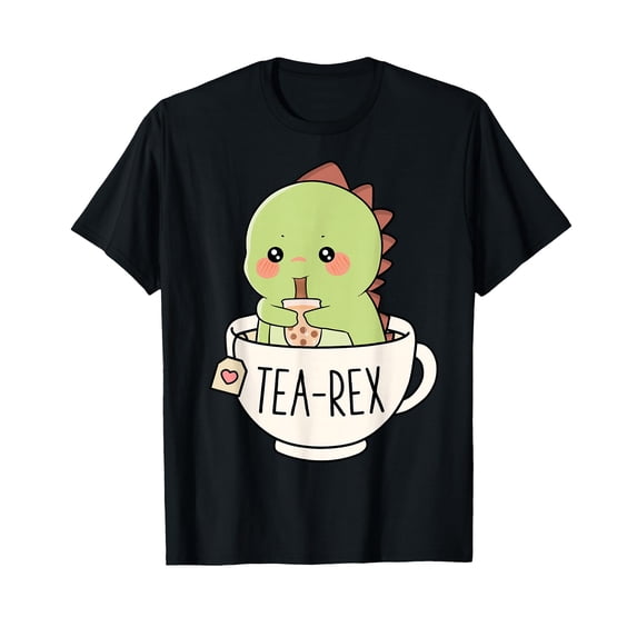 Cute Dinosaur Boba Tea T-Shirt for Dino Lovers - Funny Kawaii Pun ...