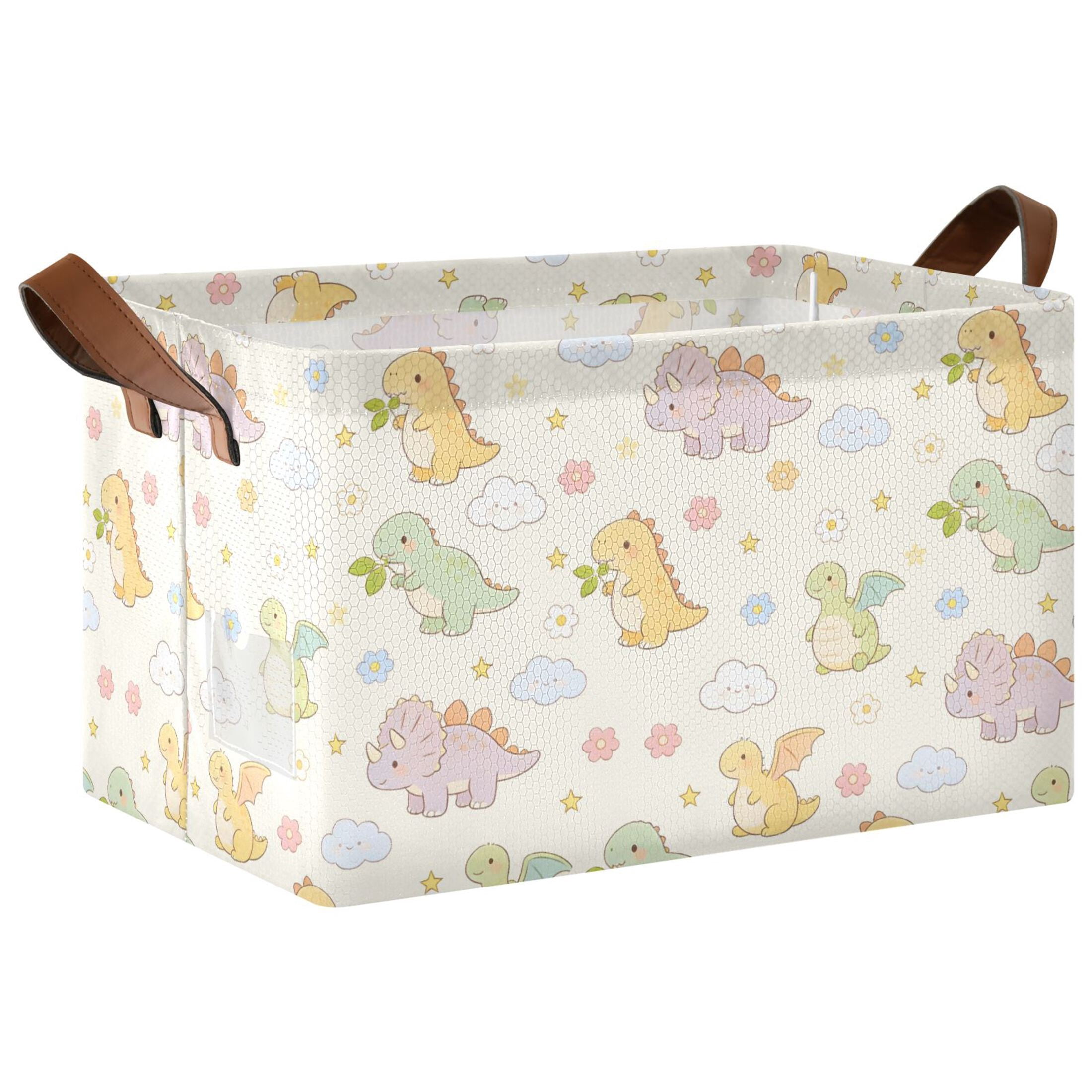 Cute Dinosaur Collapsible Storage Bin Open Home Shelf Basket Water ...