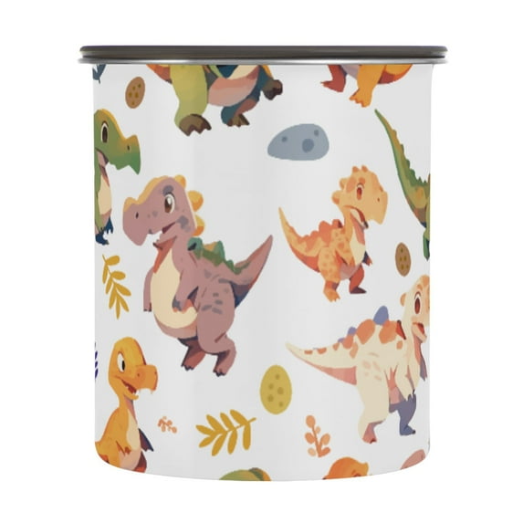 Cute Dinosaur Dino Animal Airtight Coffee Bean Canister 30oz Food ...