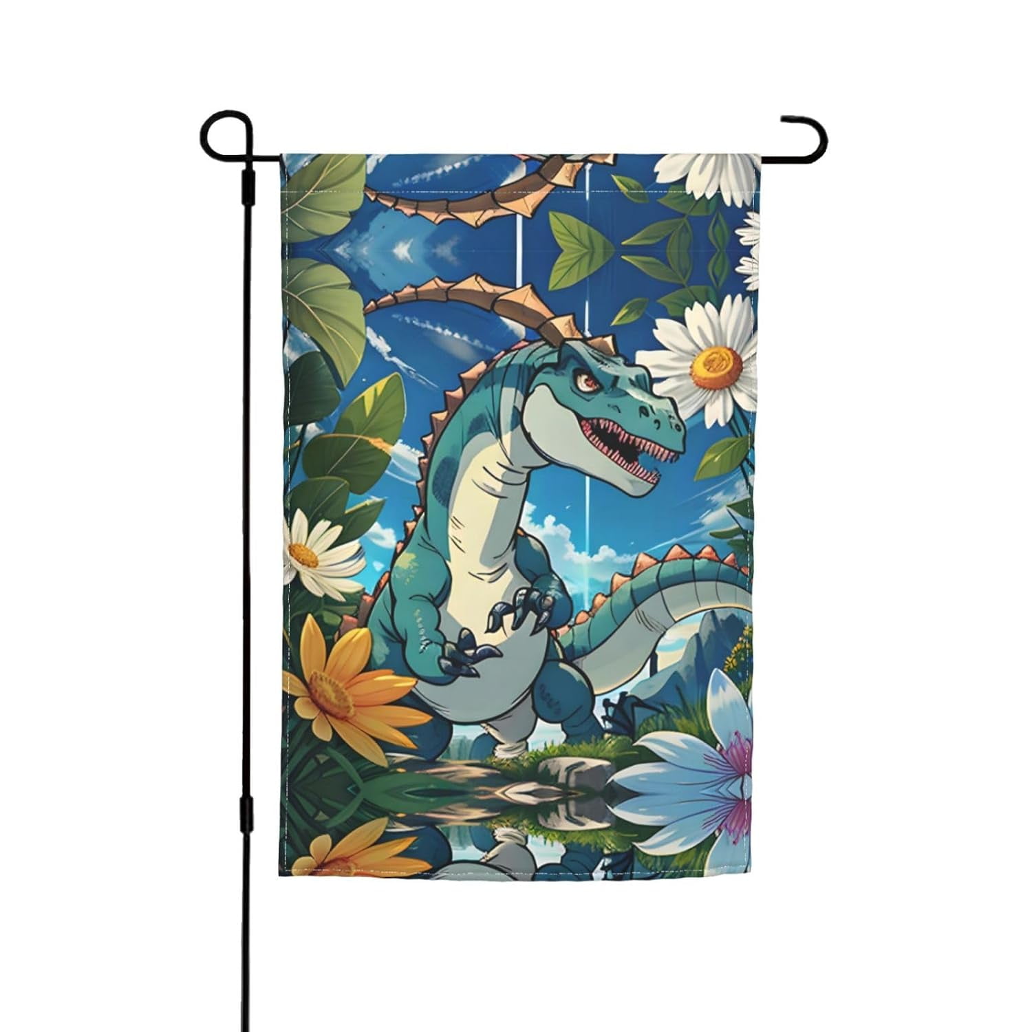 Cute Dinosaur Holidays with Vibrant Garden Flags Sized for Outside ...