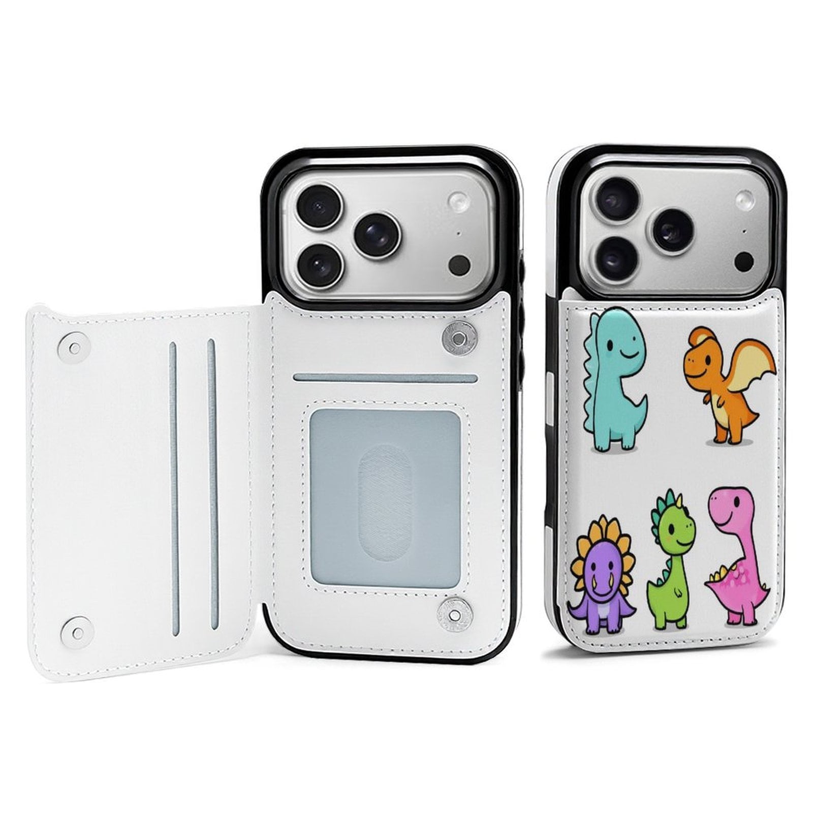 Cute Dinosaur Leather Wallet Case for iPhone 12 Pro Max Wallet Case ...