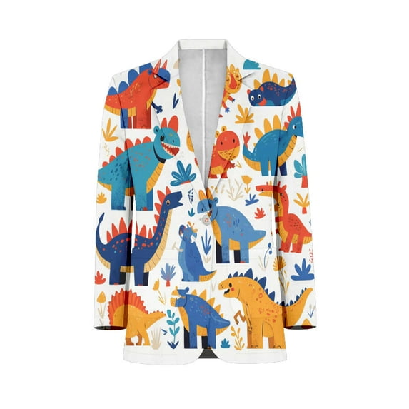 Cute Dinosaur Men Blazers Slim Clothing Summer Jacket Man Oversize ...