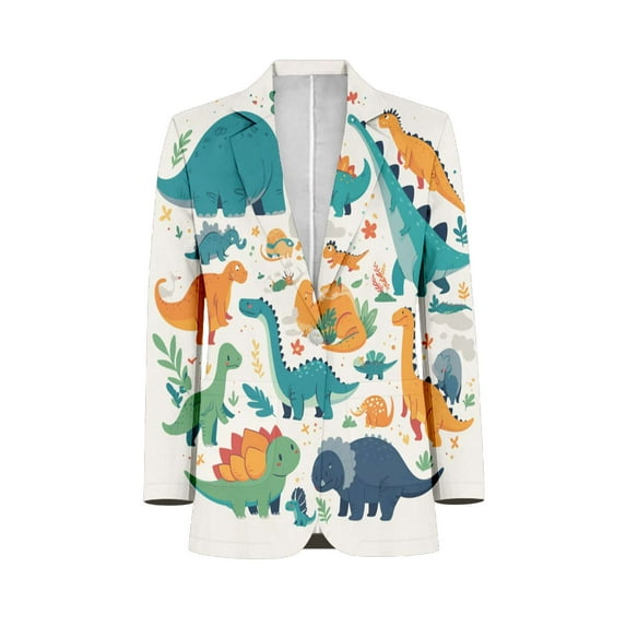 Cute Dinosaur Men Blazers Slim Clothing Summer Jacket Man Oversize ...