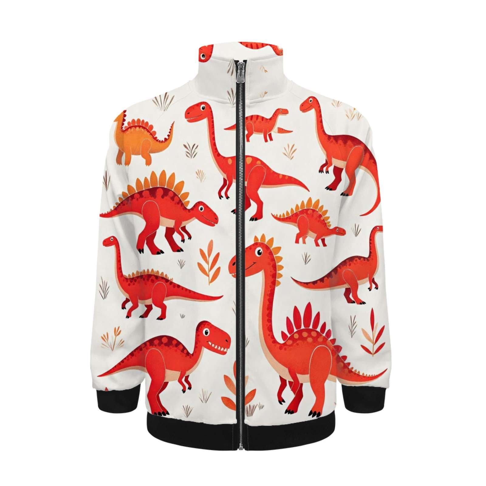 Cute Dinosaur Pattern Print Jacket Men's Street Cool Long Sleeves Coat ...
