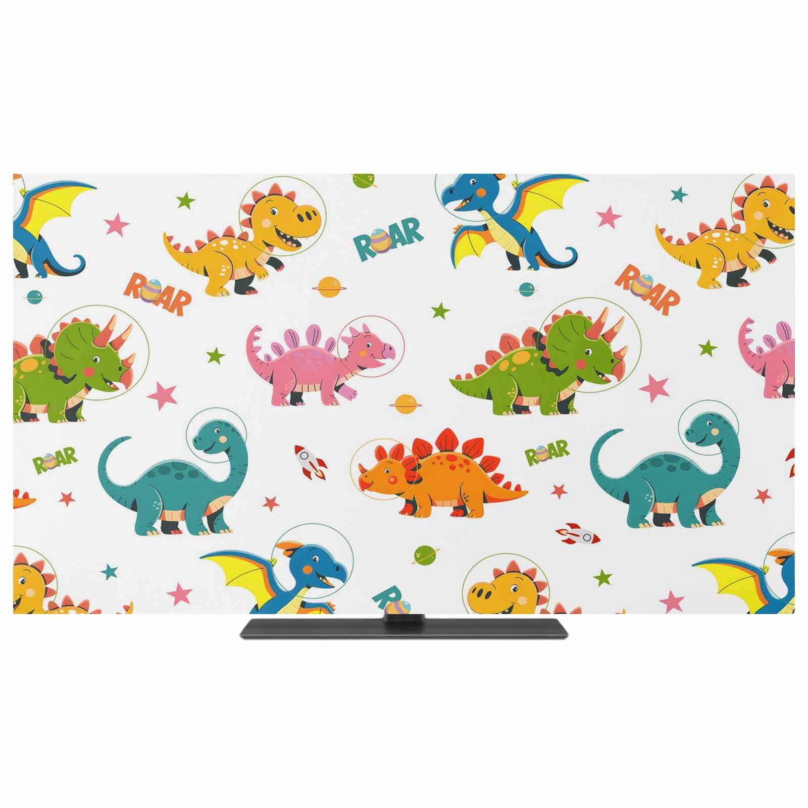 Cute Dinosaur TV Dust Cover,Stretchable TV Screen Desktop Computer ...