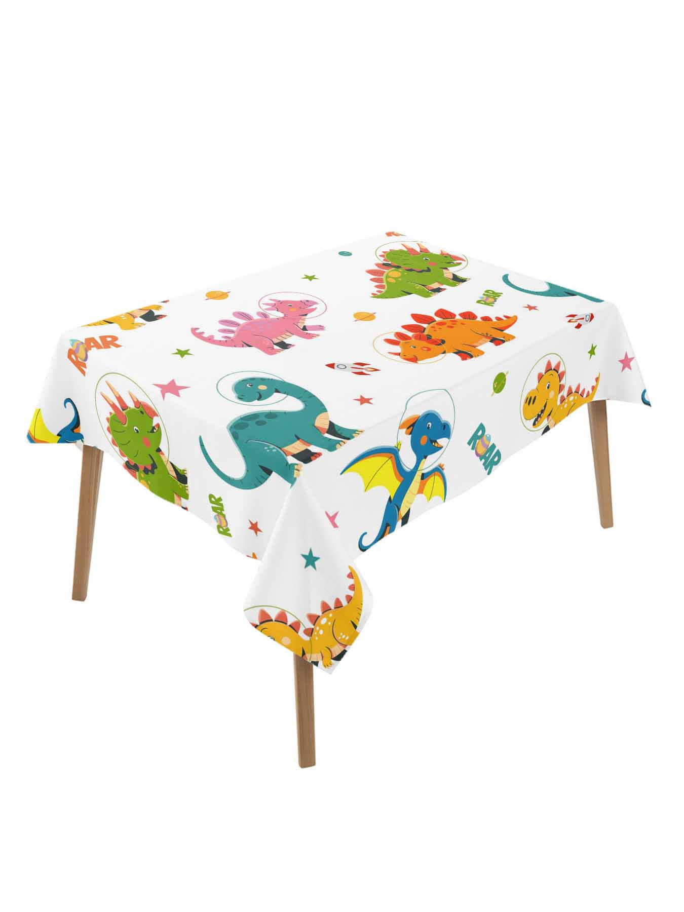 Cute Dinosaur Table Cloth, Waterproof Tablecloth for Rectangle Tables ...