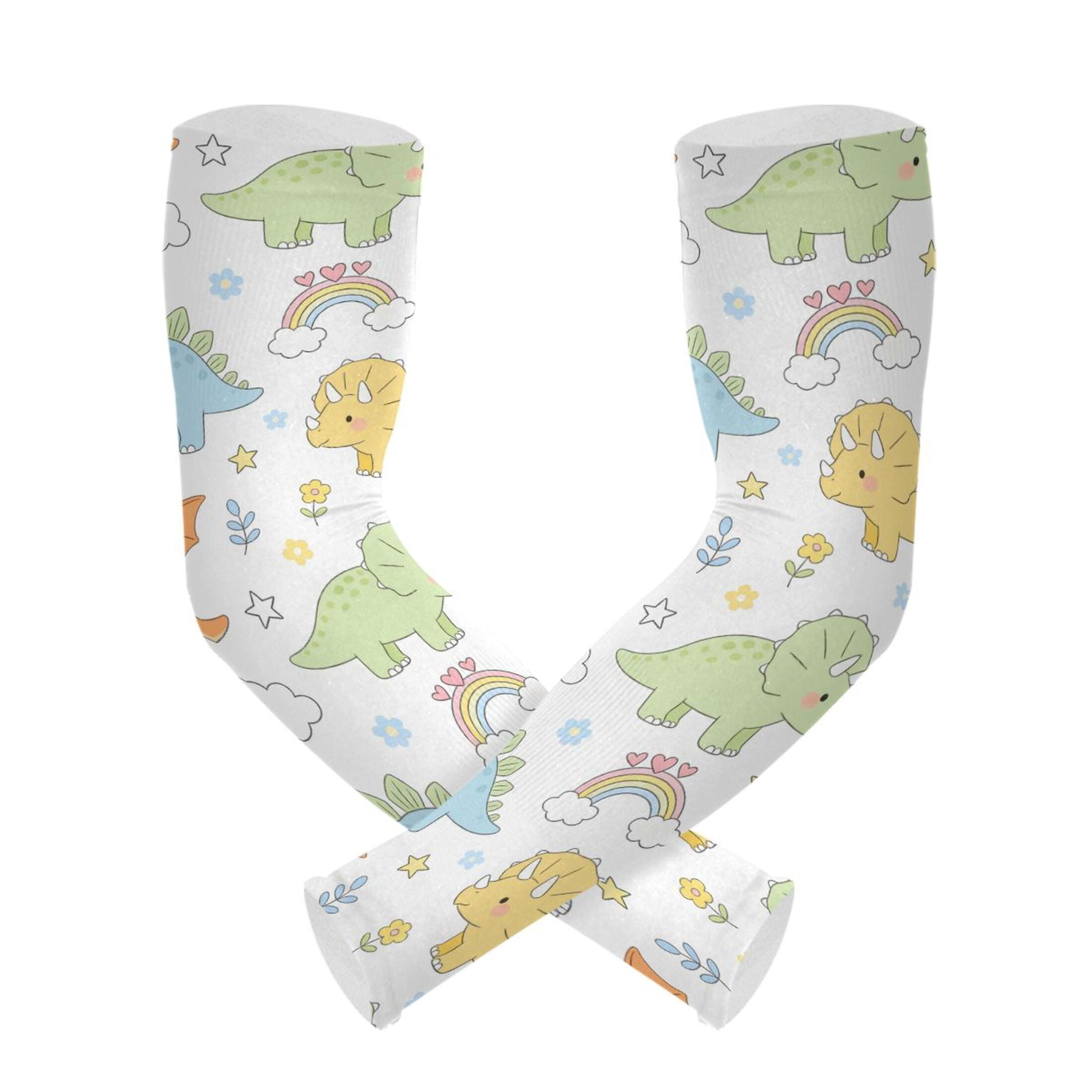 Cute Dinosaur UV Protection Cooling Arm Sleeves, Compression Sun ...
