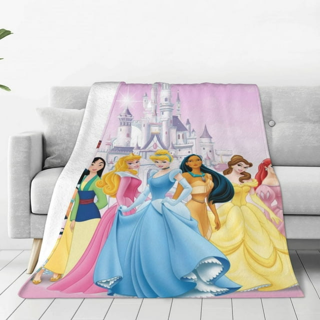 Cute Disney Princess Throw Blanket 30" x 40" Kids Girls Blankets Soft ...